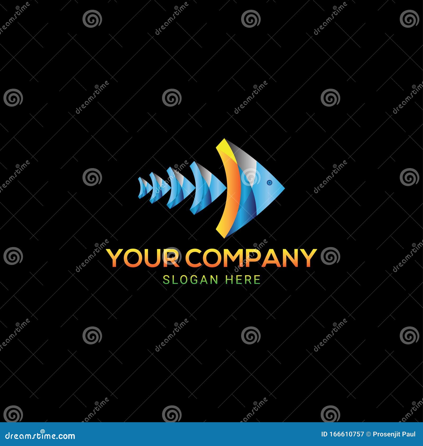 Modern Fish Logo Design Vector Stock Vector - Illustration of seafood ...