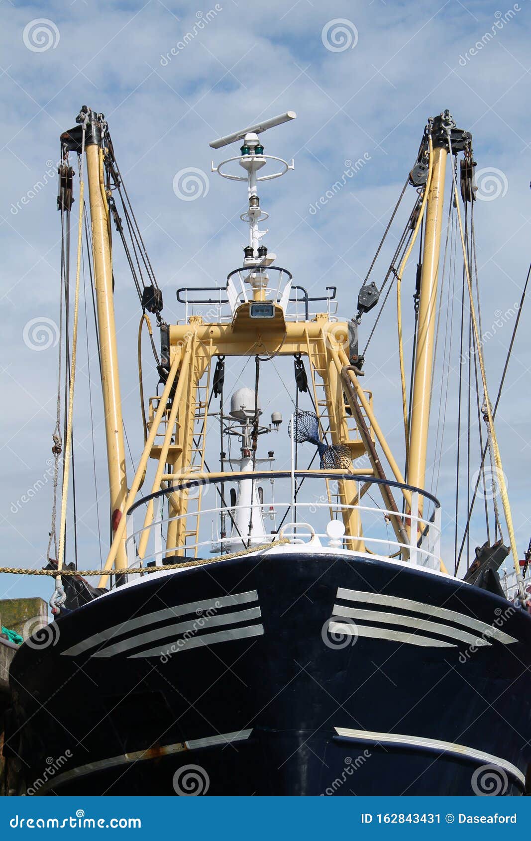 Modern Fishing Trawler. stock image. Image of industry - 162843431