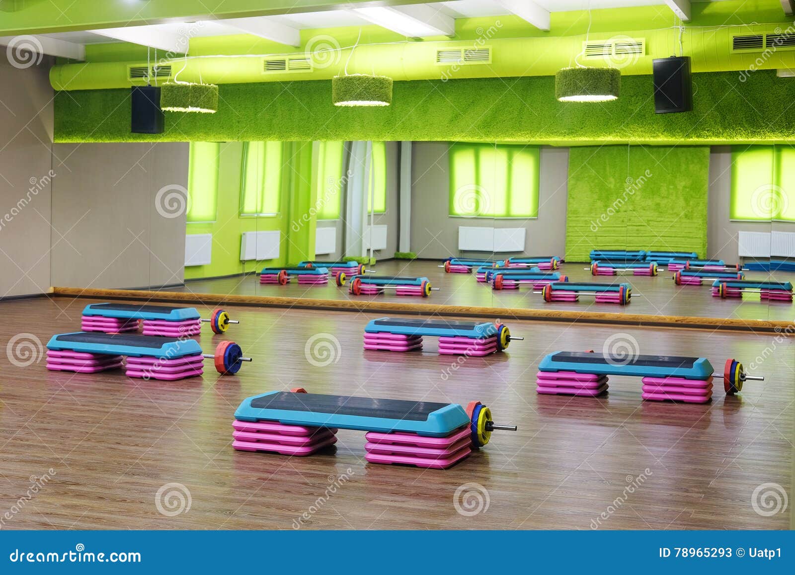 Modern fitness hall stock image. Image of healthcare - 78965293