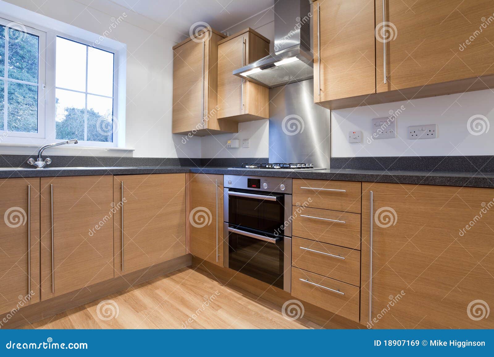 Modern fitted kitchen stock image. Image of worktop, modern - 18907169