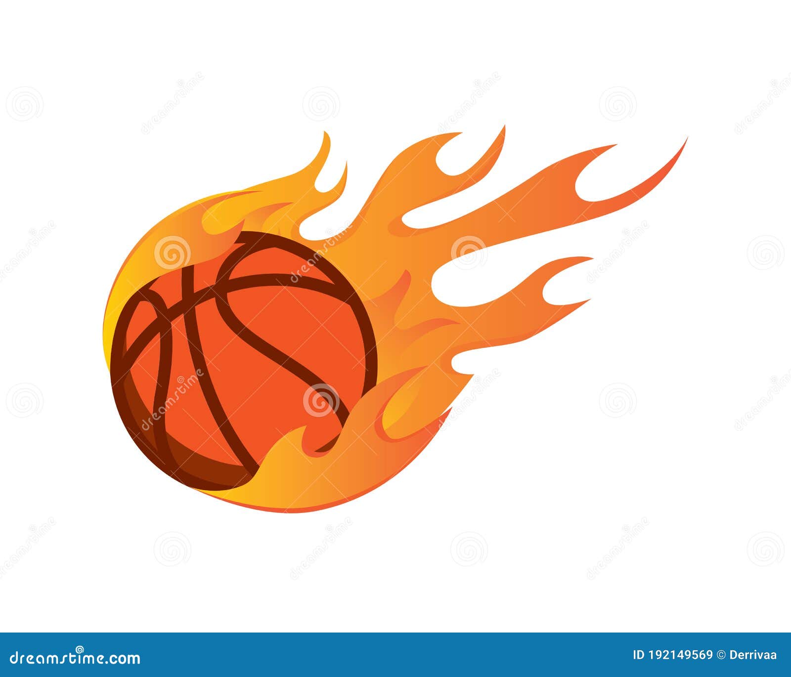 Modern Flaming Hot Basket Ball Illustration Stock Vector - Illustration ...