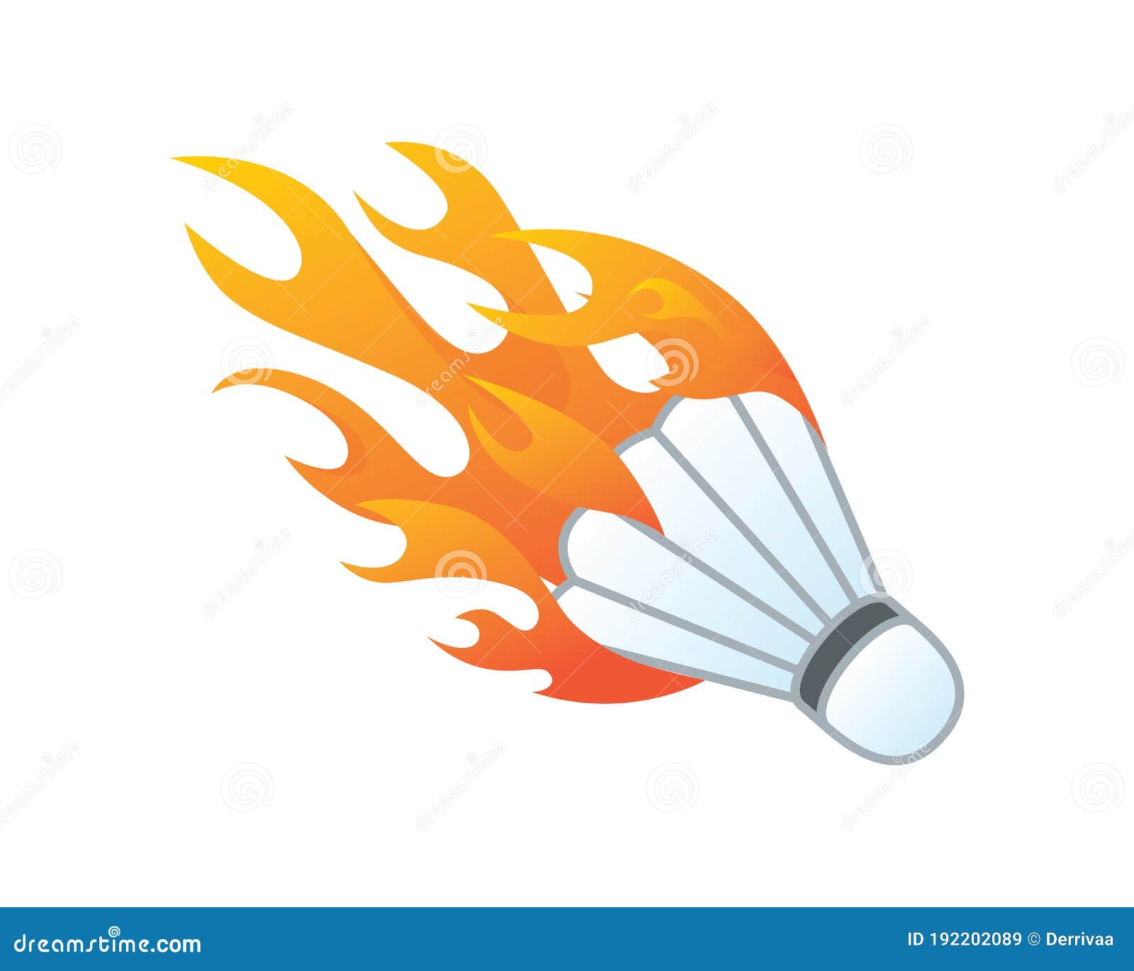 Modern Flaming Hot Shuttlecock Illustration Stock Vector - Illustration ...