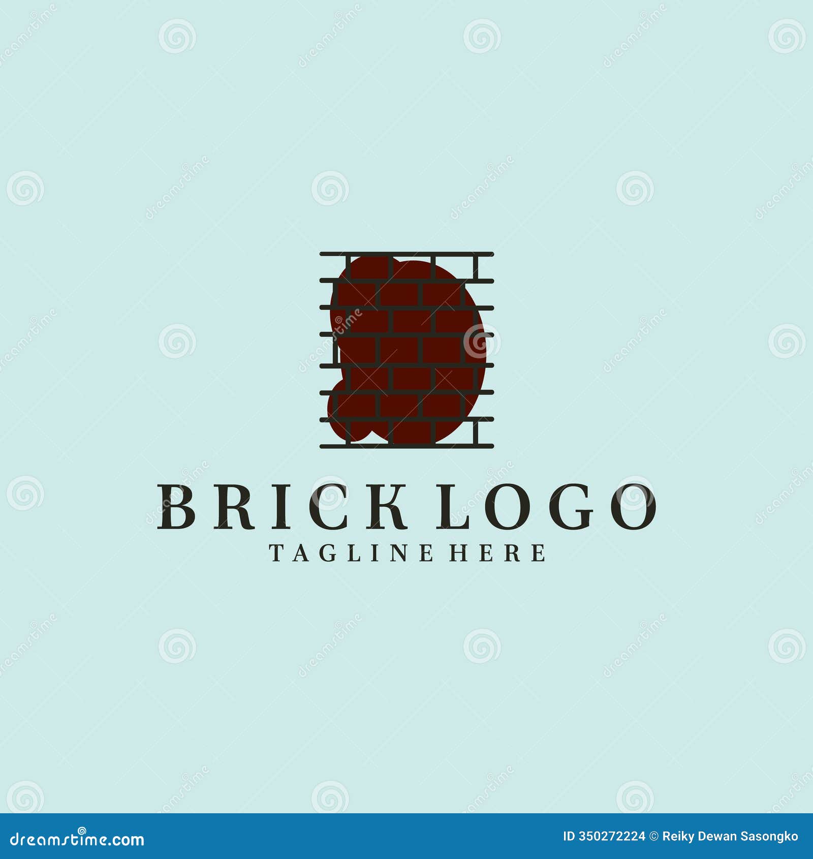 Modern Flat Brick Logo Vector Illustration, Brick Work Simple Modern ...