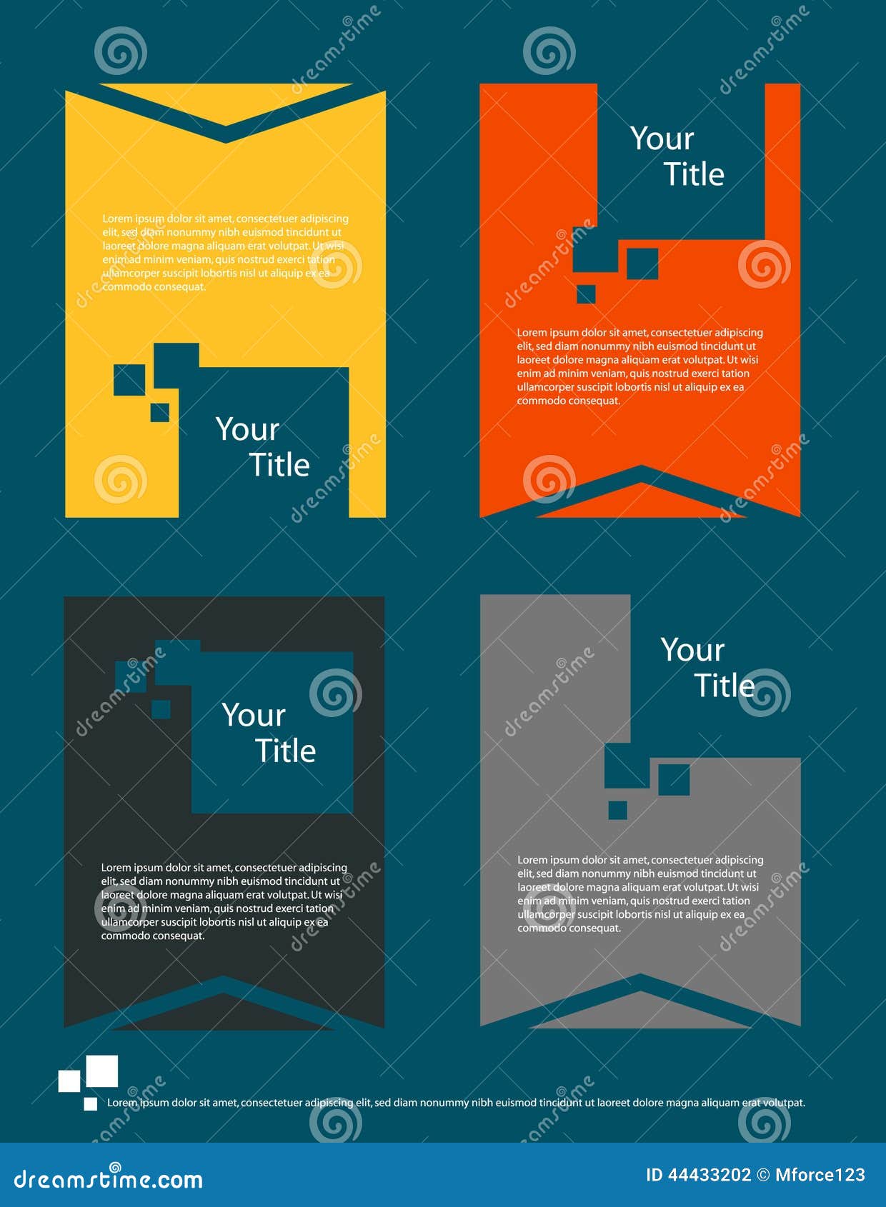 Modern Flat Brochure Design. Stock Illustration - Illustration of ...