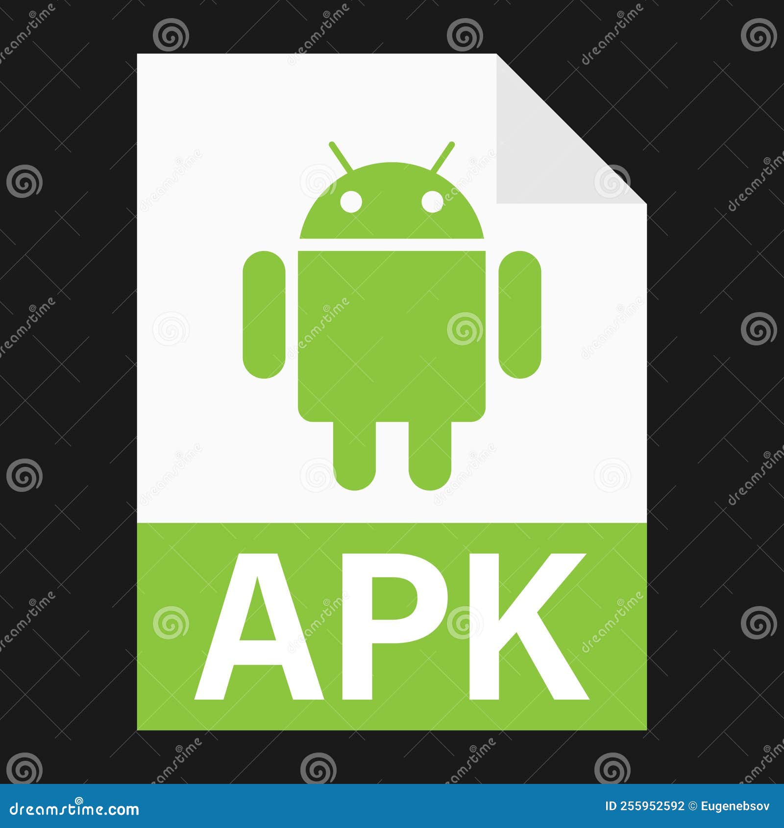 Modern Flat Design of APK File Icon for Web Editorial Photography ...