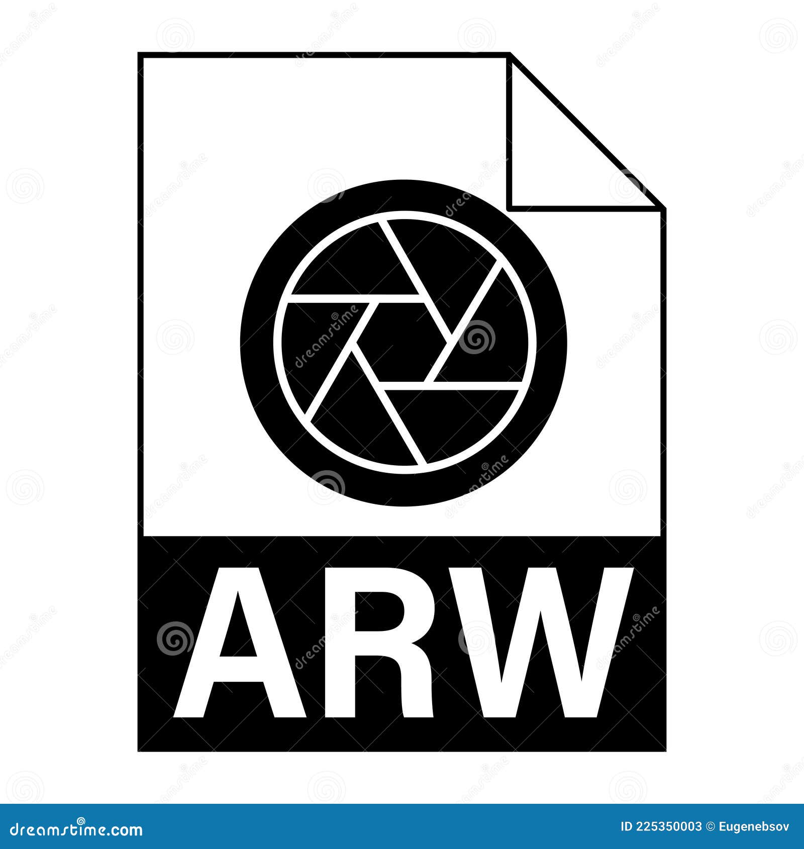 Modern Flat Design of ARW File Icon for Web Stock Vector - Illustration ...