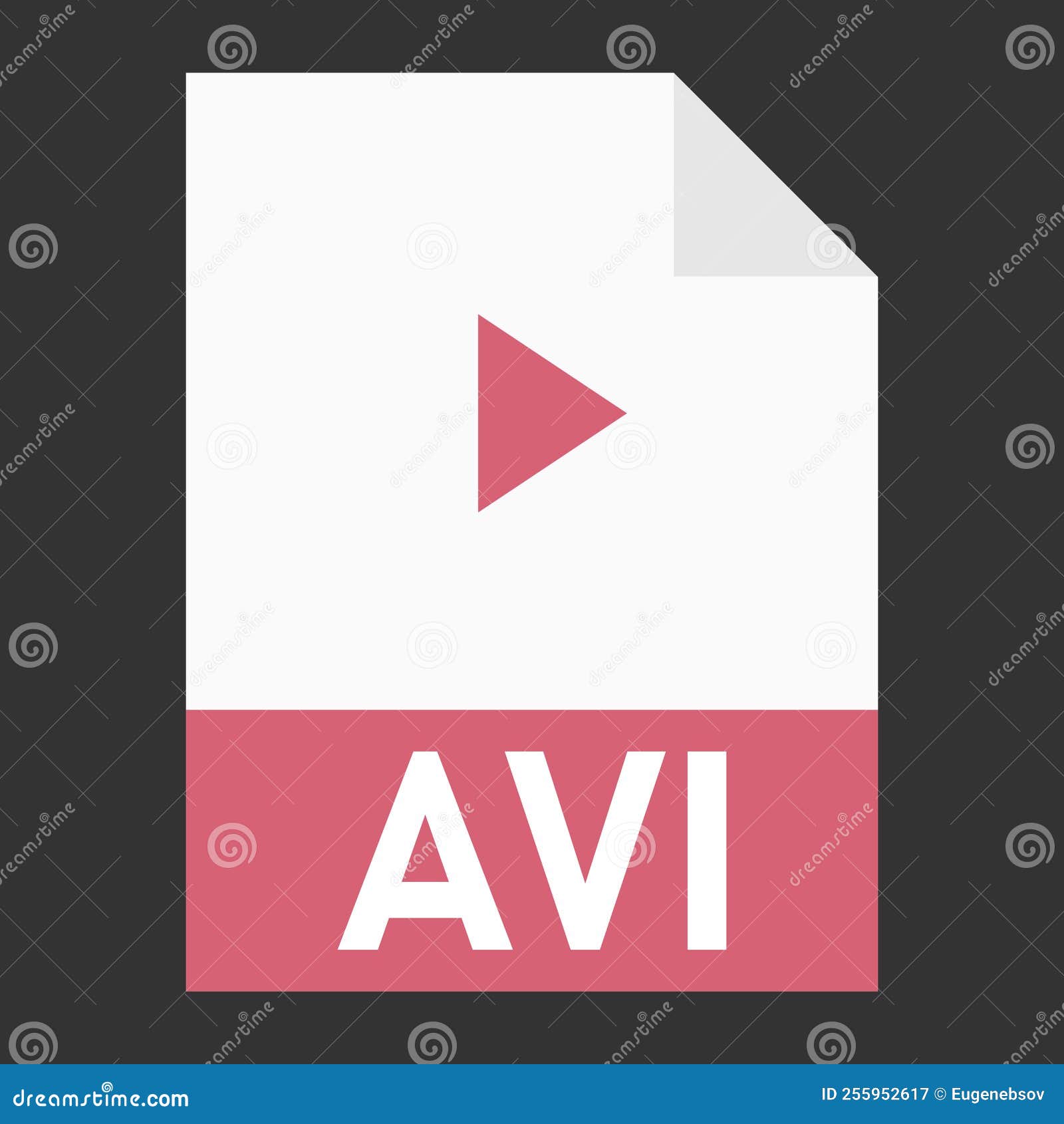 Modern Flat Design of AVI File Icon for Web Stock Vector - Illustration ...