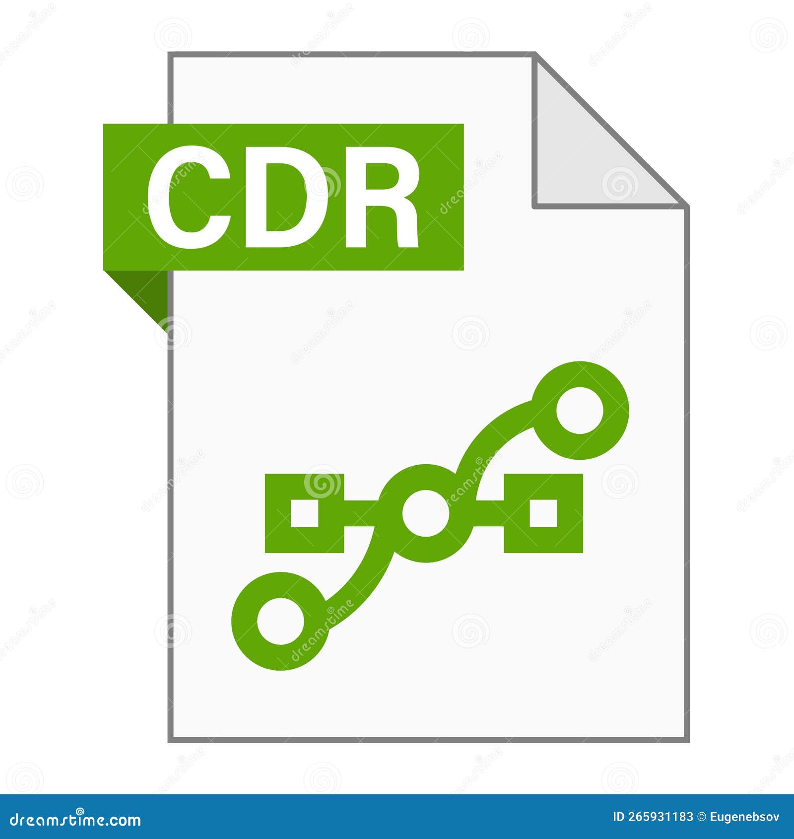 Modern Flat Design of CDR File Icon for Web Stock Vector - Illustration ...