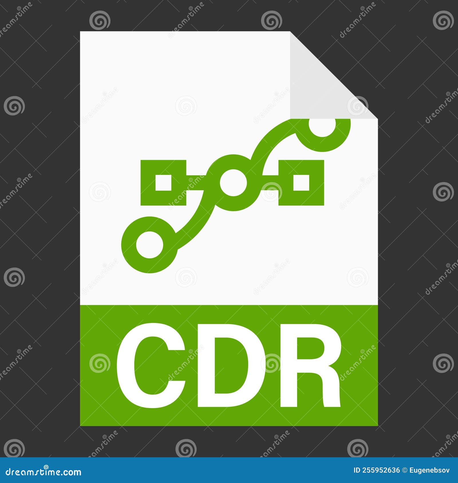 Modern Flat Design of CDR Illustration File Icon for Web Stock Vector ...
