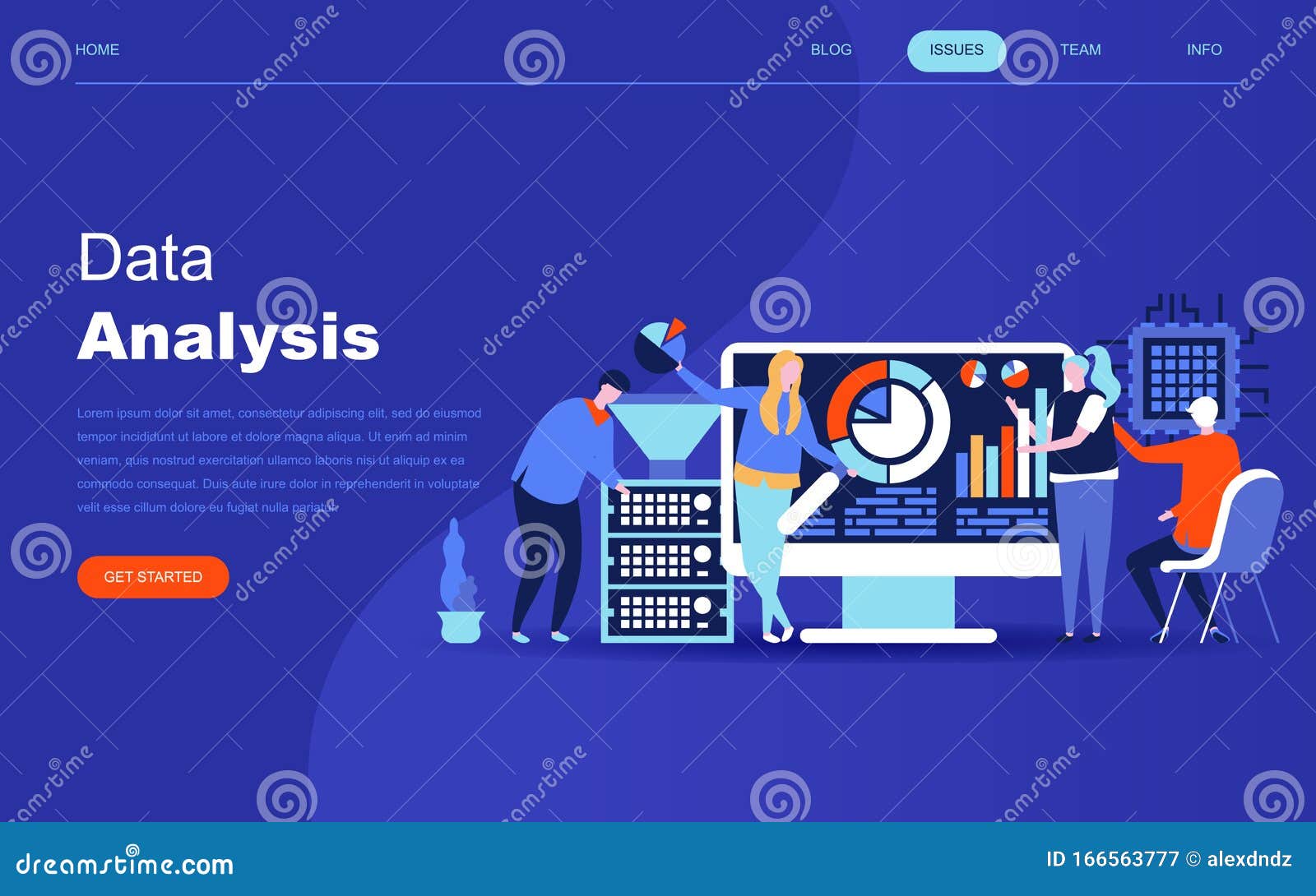 Modern Flat Design Concept of Big Data Analysis for Website and Mobile ...