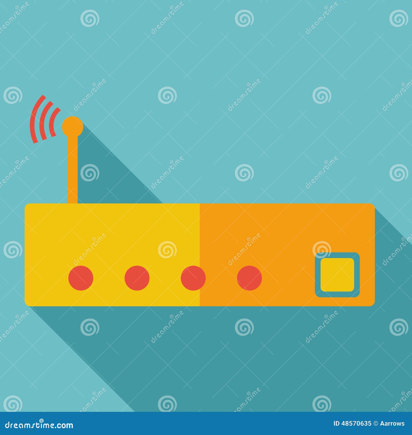 Modern Flat Design Concept Icon Wi-Fi Router Stock Vector ...