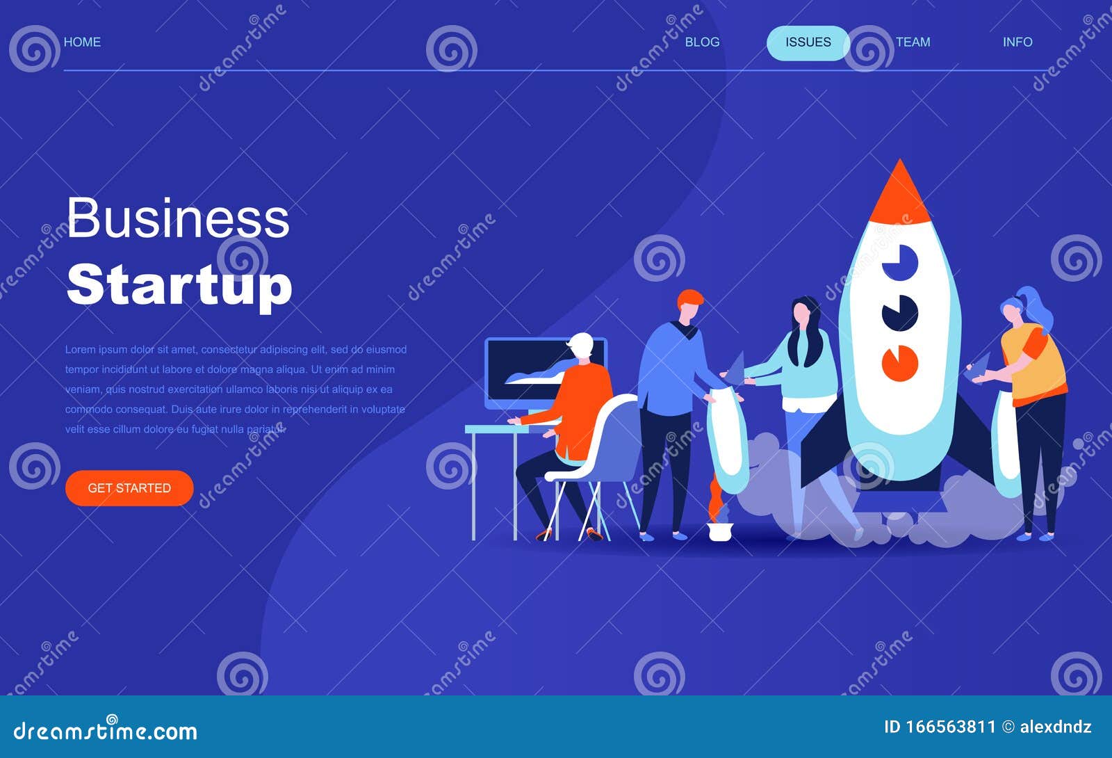 Modern Flat Design Concept of Startup Your Project for Website and ...