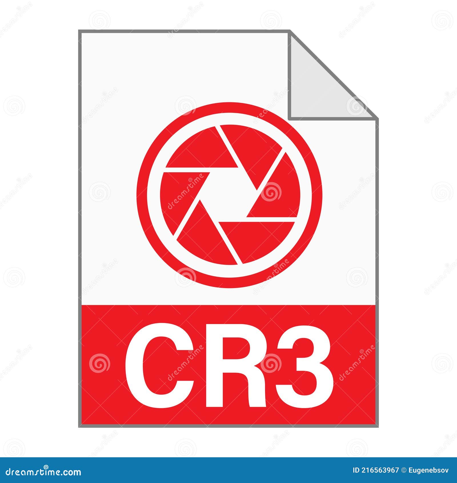 Modern Flat Design of CR3 File Icon for Web Stock Vector - Illustration ...