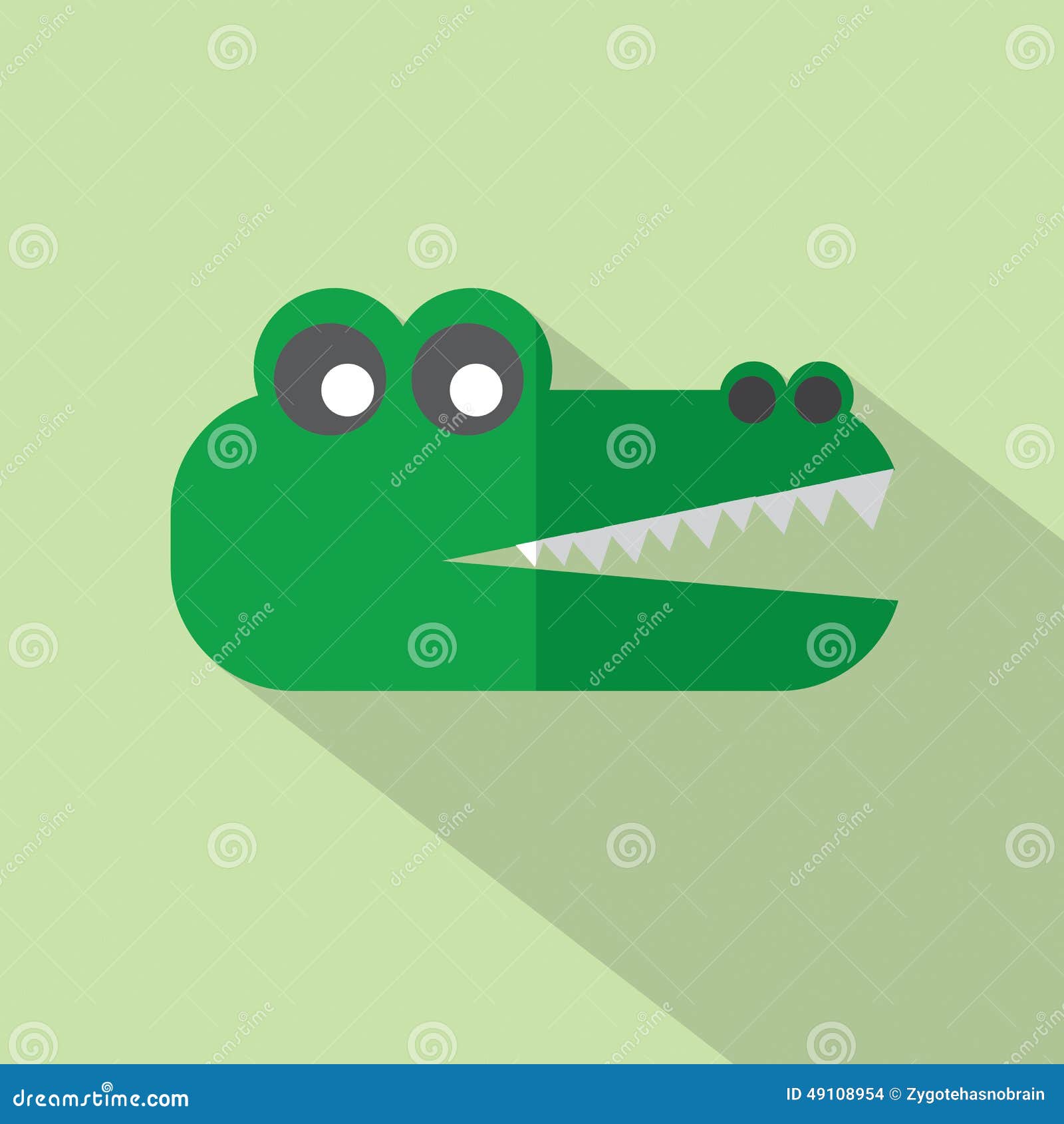 Modern Flat Design Crocodile Icon Stock Vector - Illustration of blooded, animal: 49108954