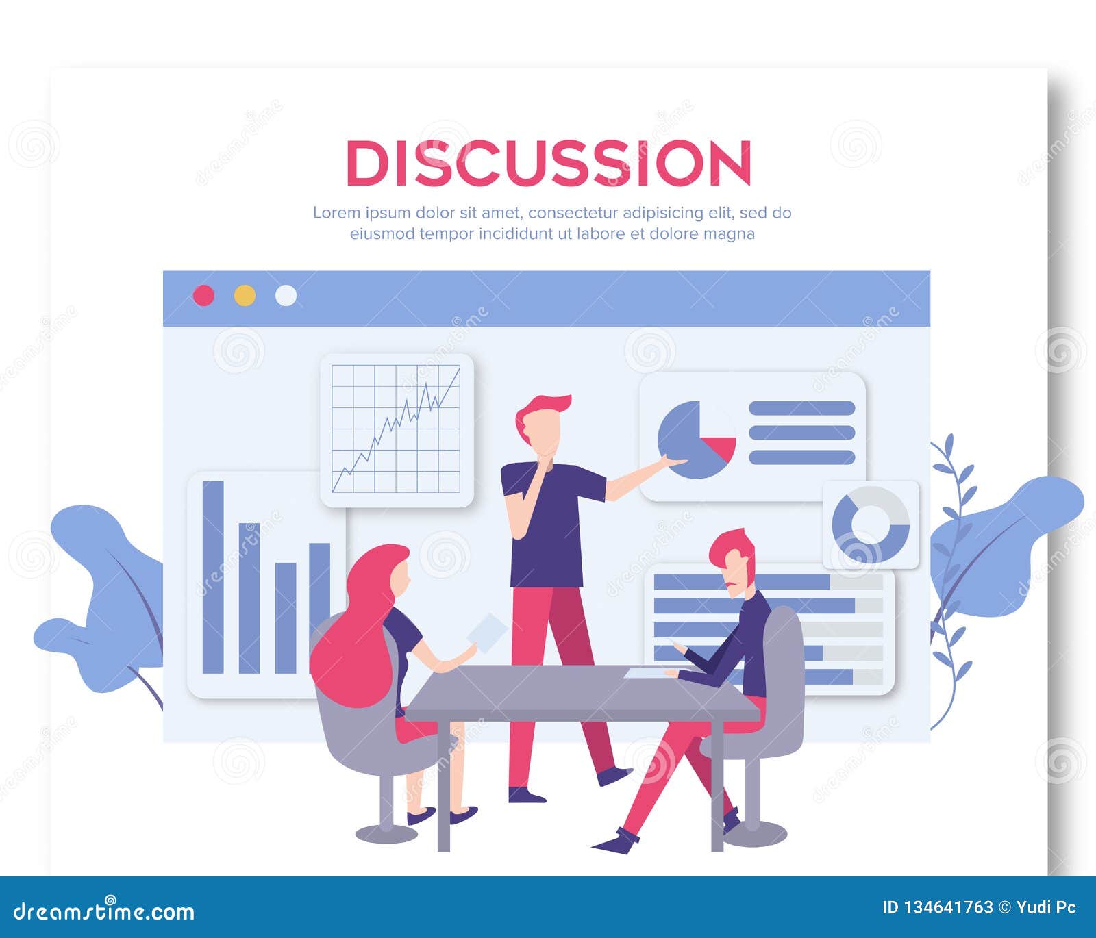 Modern Flat Design, Discussion Vector Illustration Stock Vector ...
