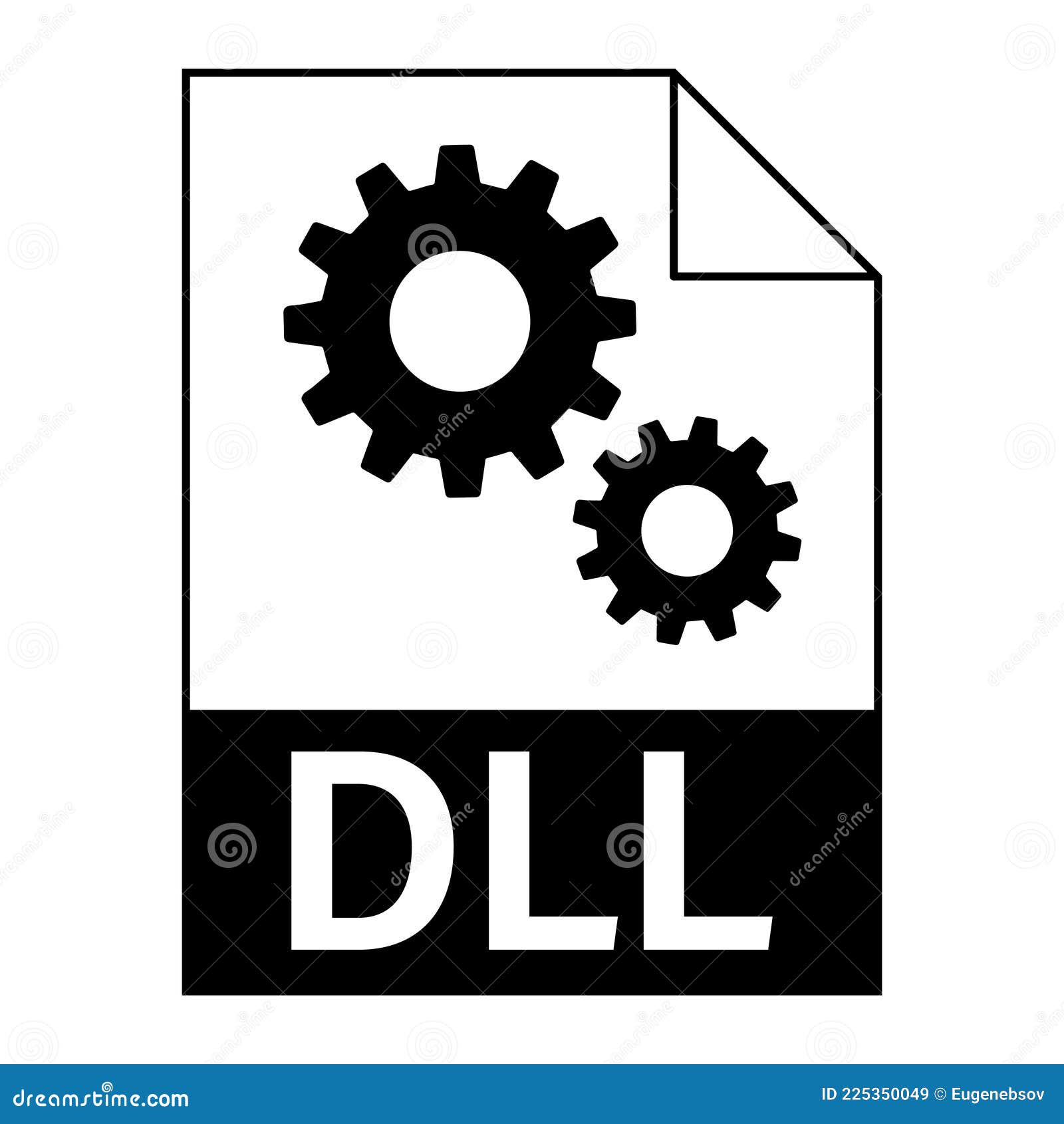Modern Flat Design of DLL File Icon for Web Stock Vector - Illustration ...
