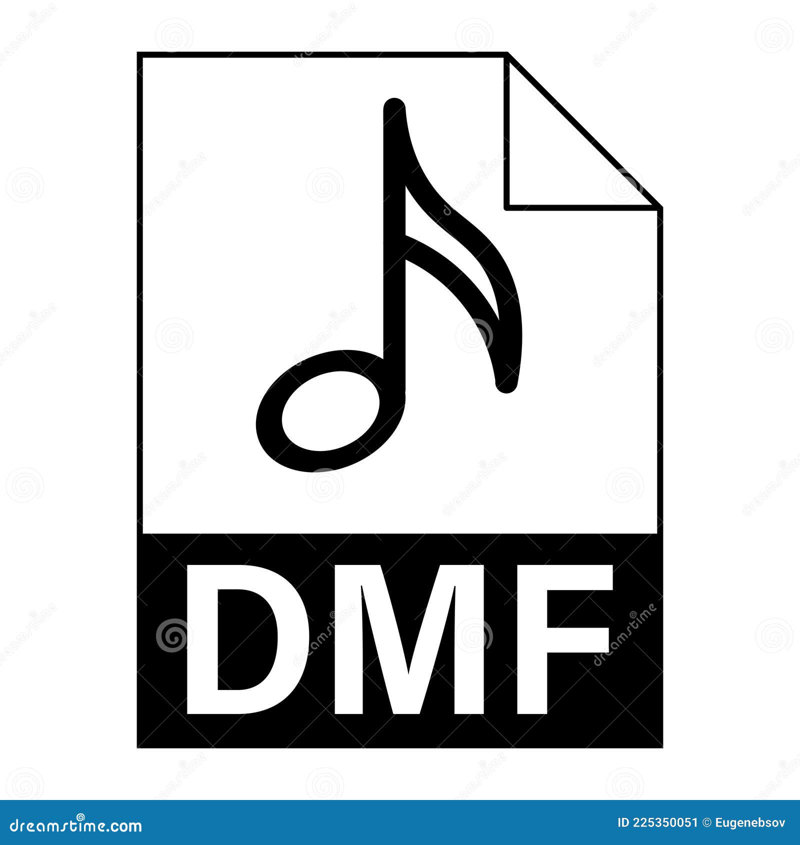 Modern Flat Design of DMF File Icon for Web Stock Vector - Illustration ...