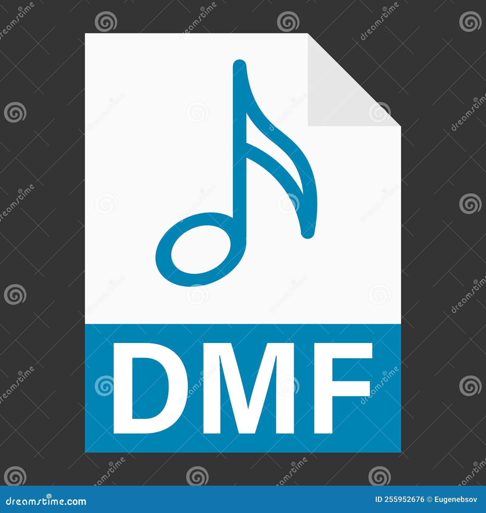 Modern Flat Design of DMF File Icon for Web Stock Vector - Illustration ...