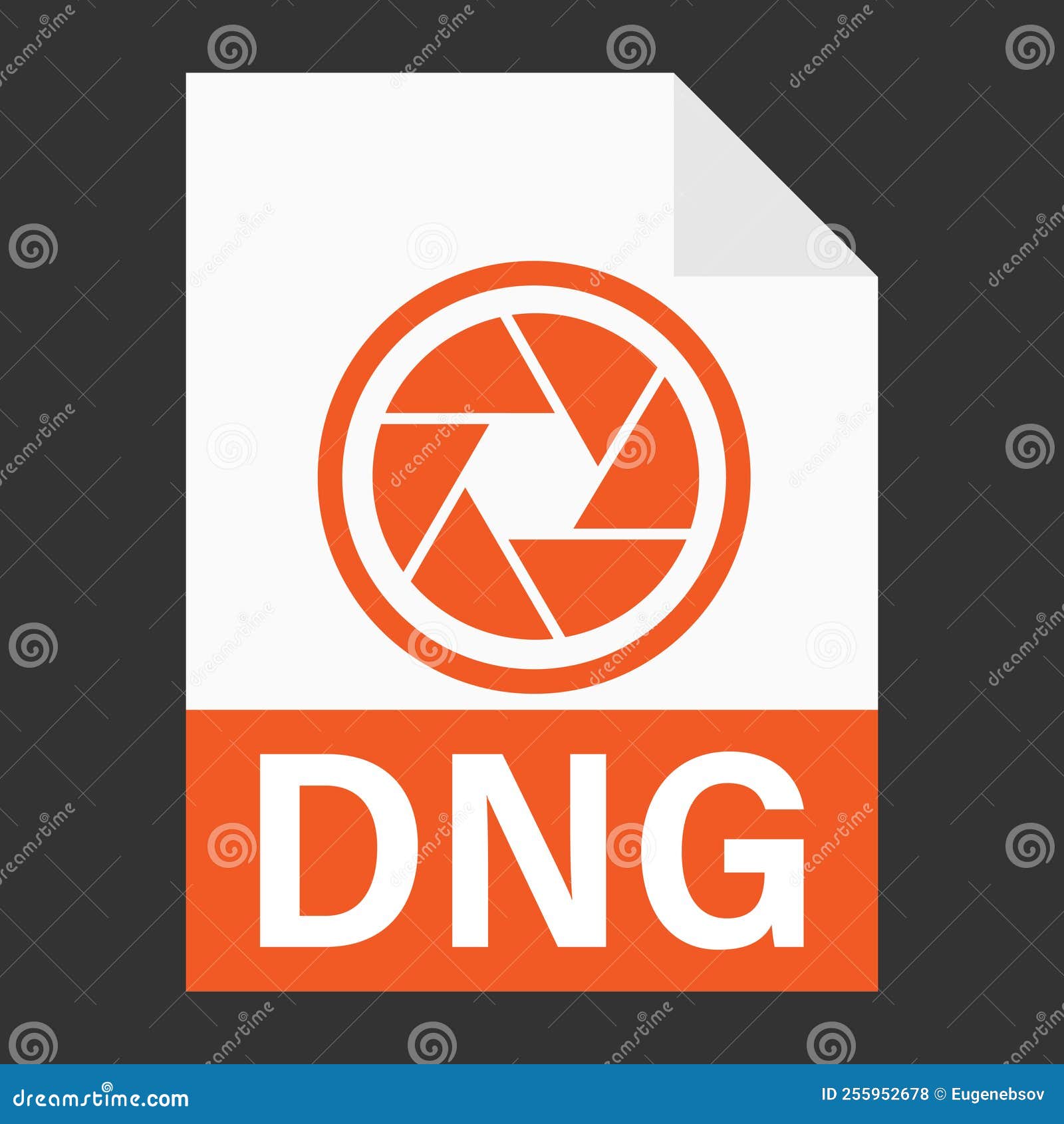 Modern Flat Design of DNG File Icon for Web Editorial Stock Photo ...