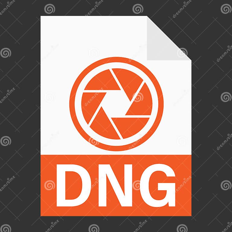 Modern Flat Design of DNG File Icon for Web Editorial Stock Photo ...