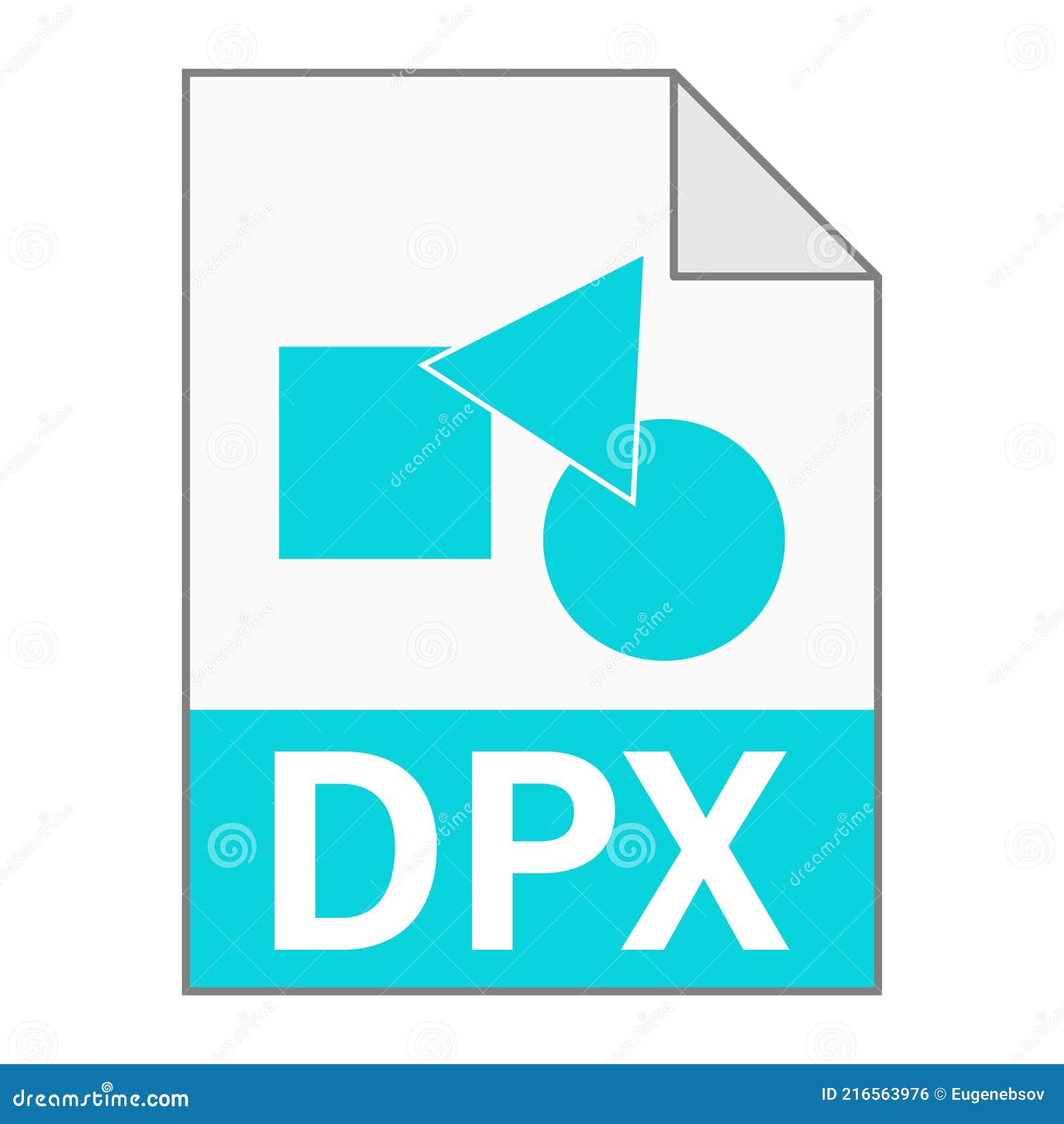 Modern Flat Design of DPX File Icon for Web Stock Vector - Illustration ...