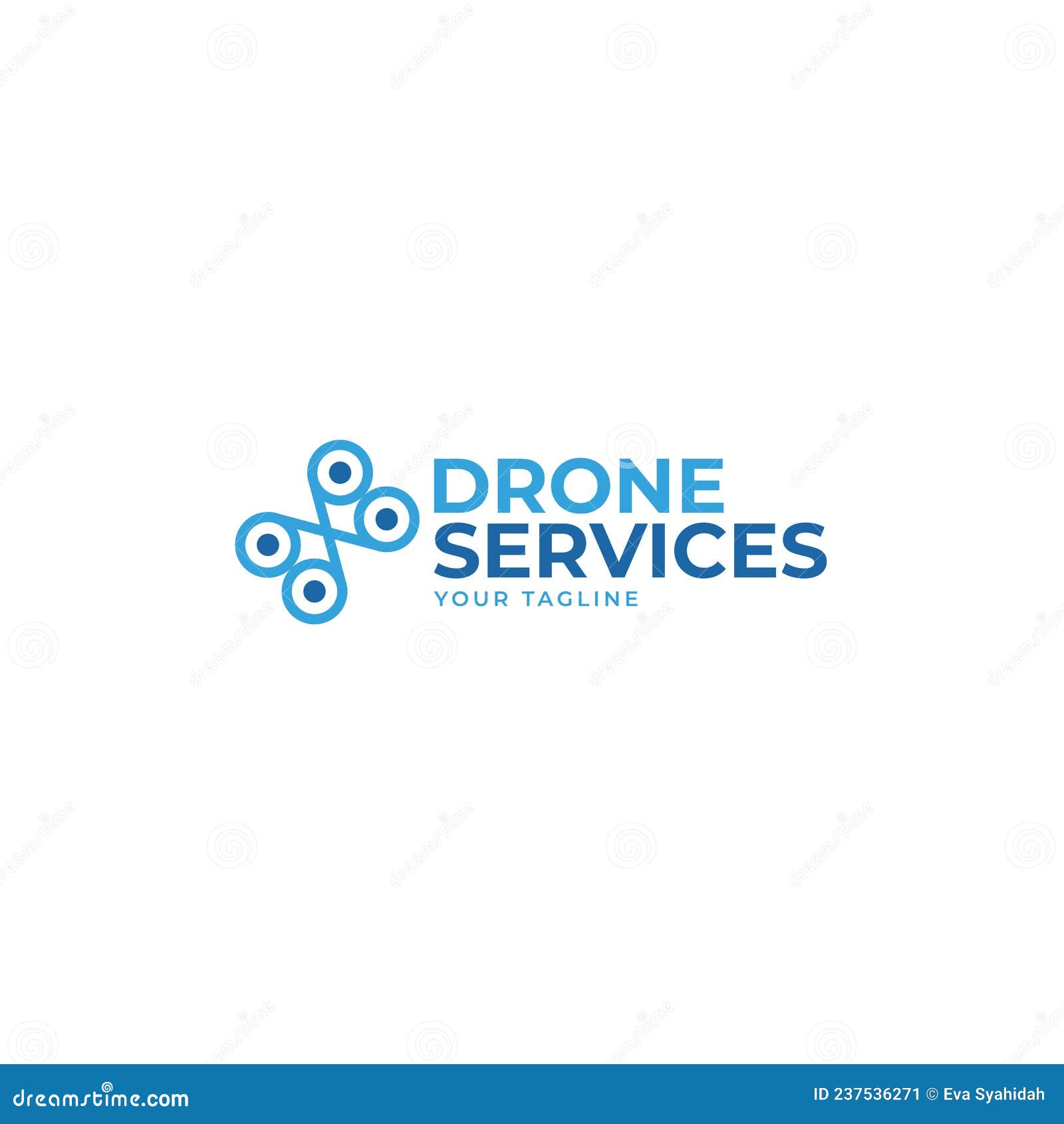Modern Flat Design DRONE SERVICES Logo Design Stock Vector ...