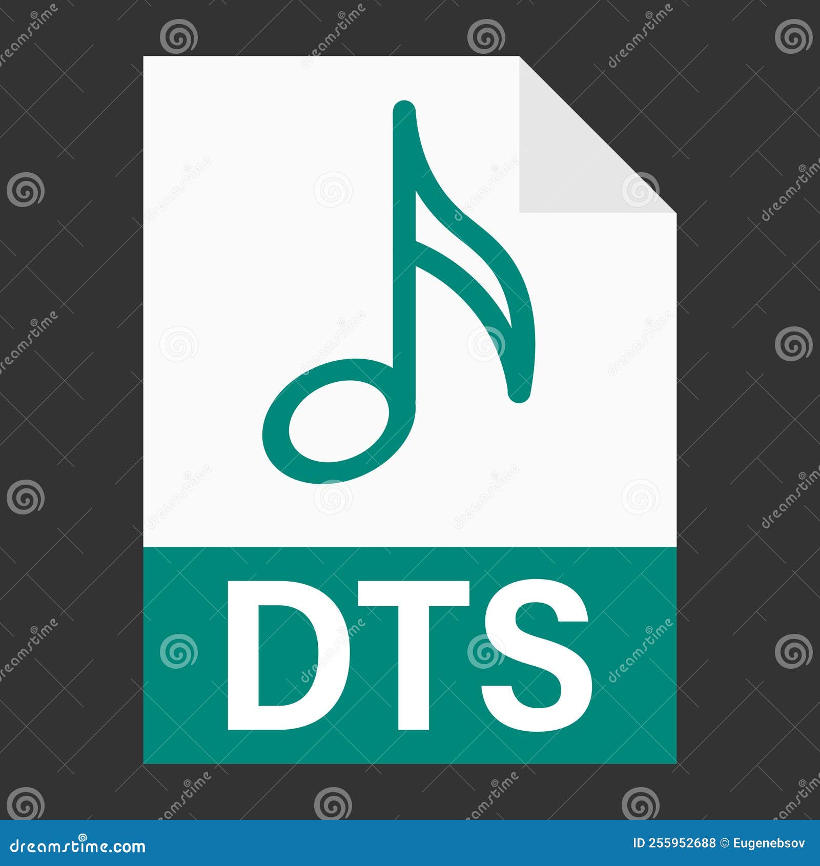 Modern Flat Design of DTS File Icon for Web Stock Vector - Illustration ...