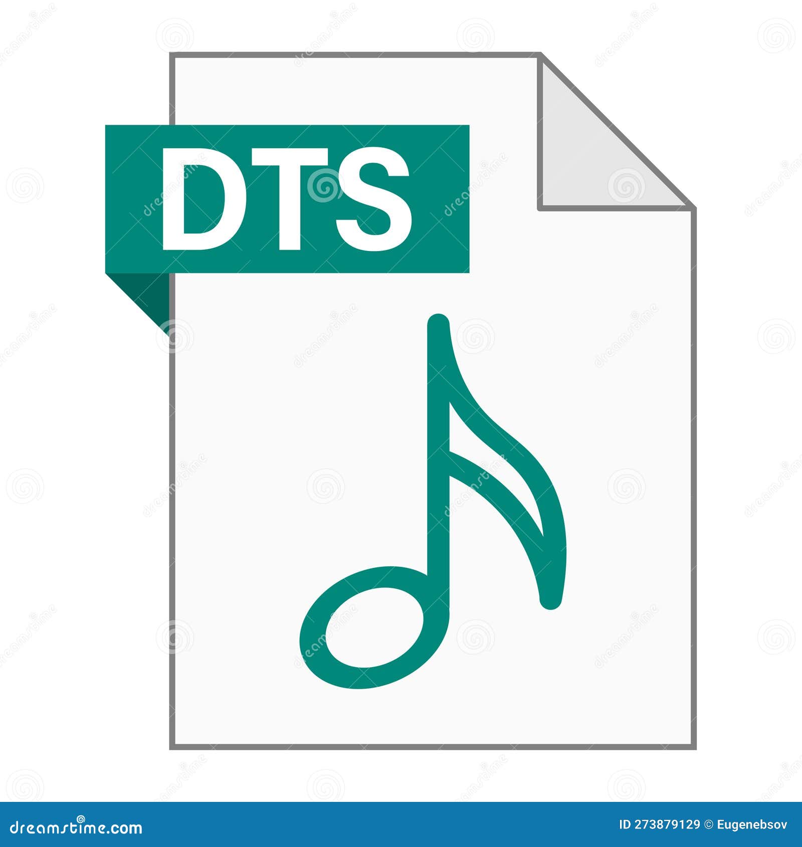 Modern Flat Design of DTS File Icon for Web Stock Vector - Illustration ...