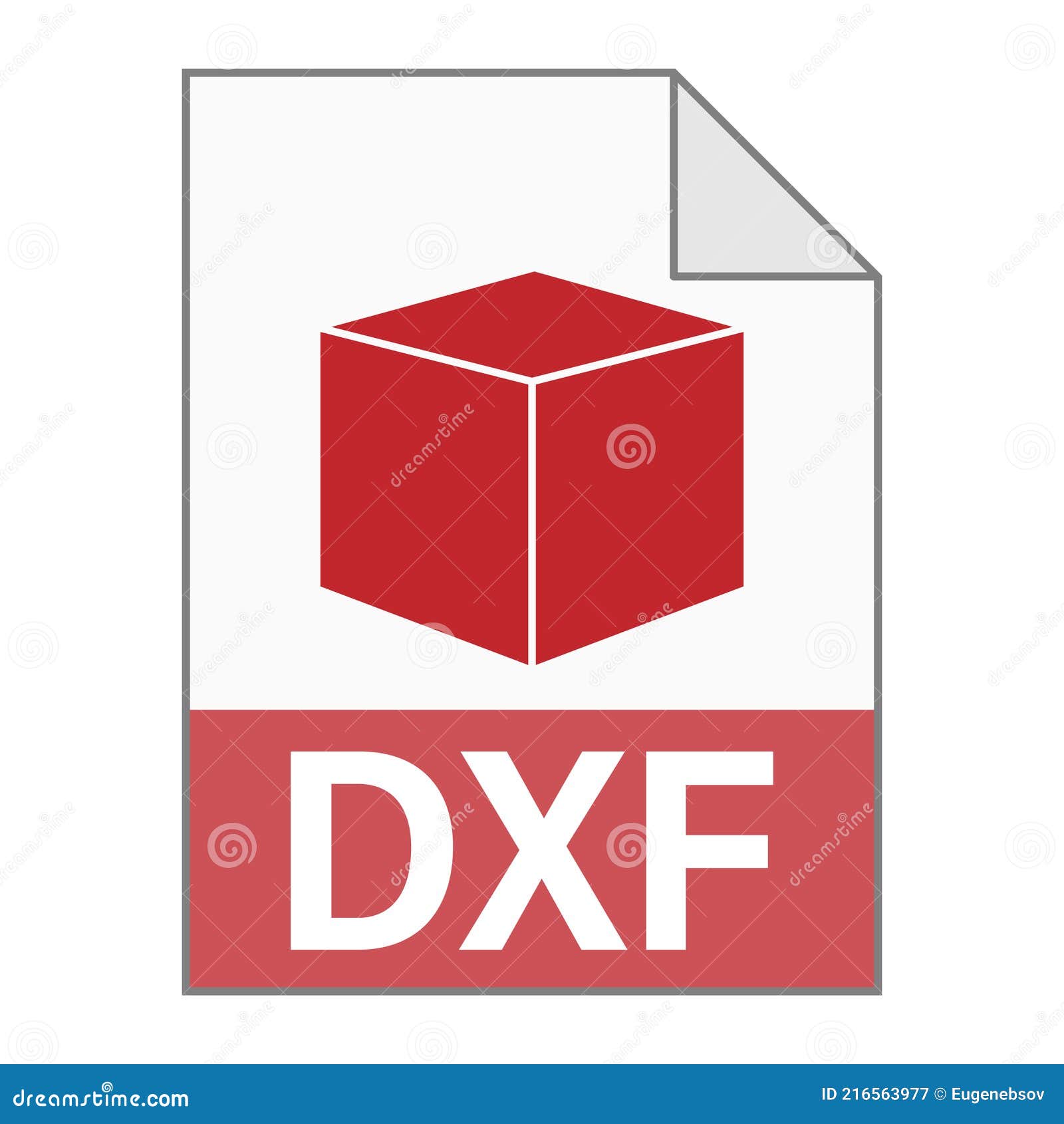 Modern Flat Design of DXF File Icon for Web Stock Vector - Illustration ...