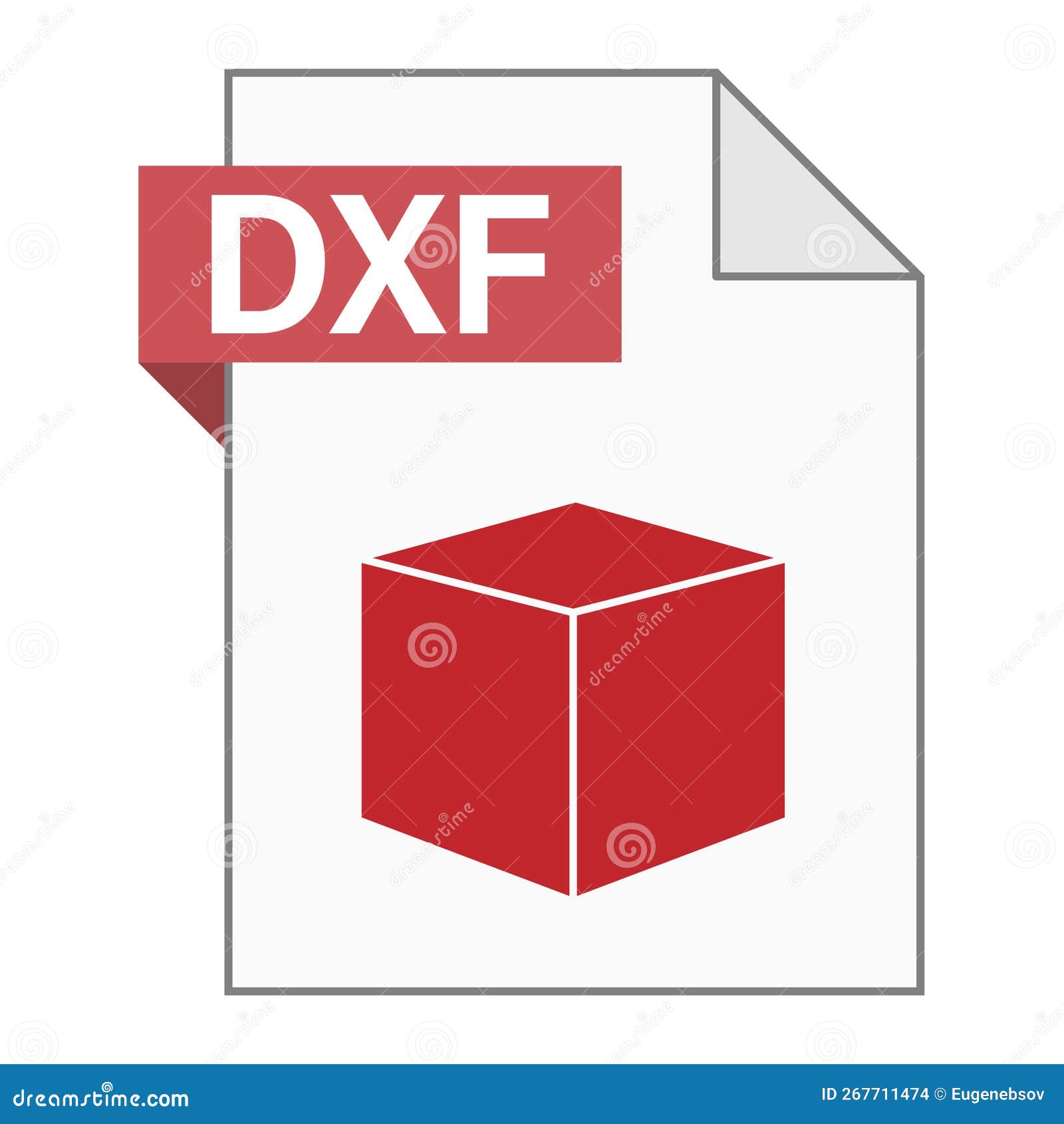 Modern Flat Design of DXF File Icon for Web Stock Vector - Illustration ...