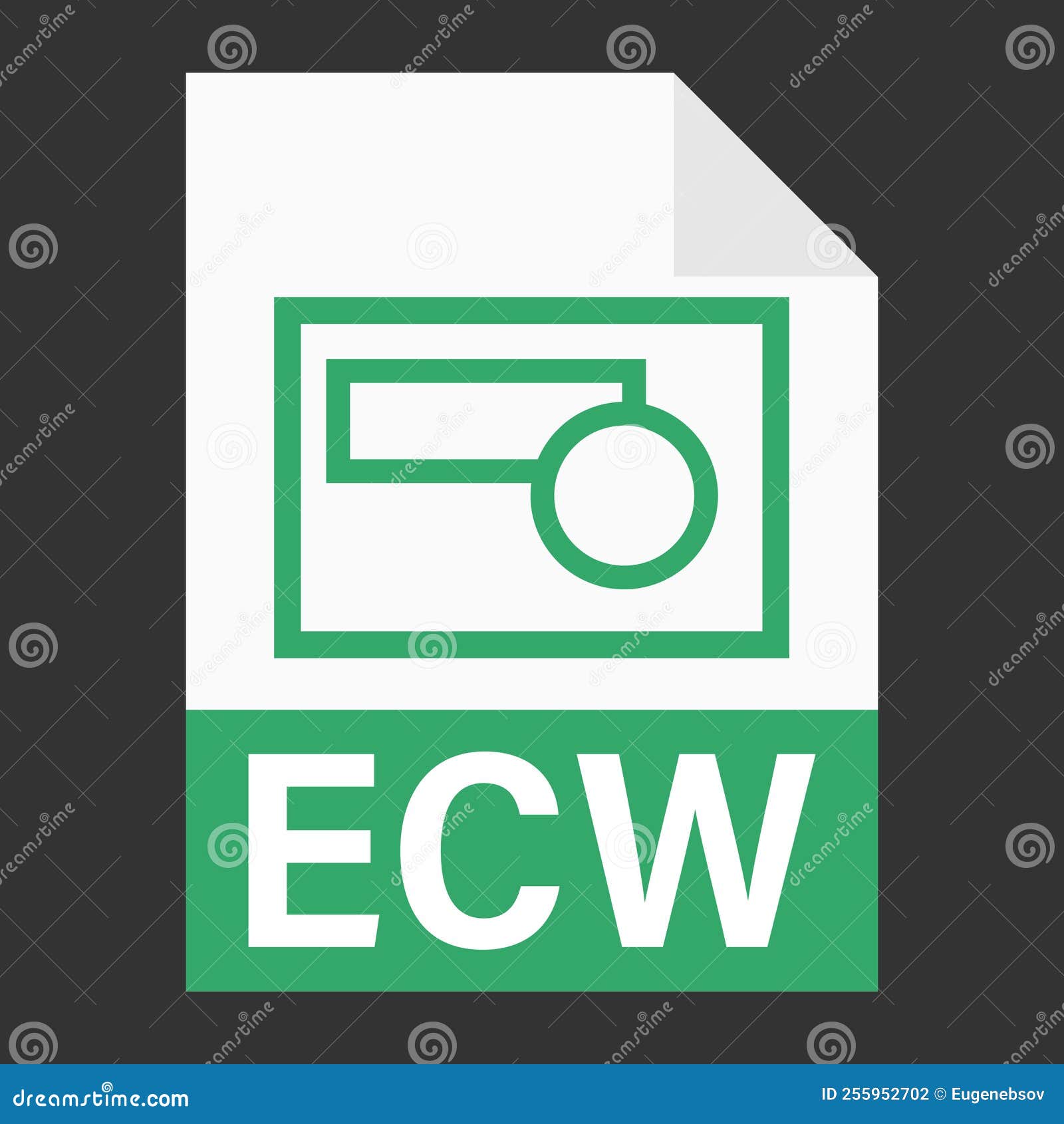 Modern Flat Design of ECW File Icon for Web Stock Vector - Illustration ...