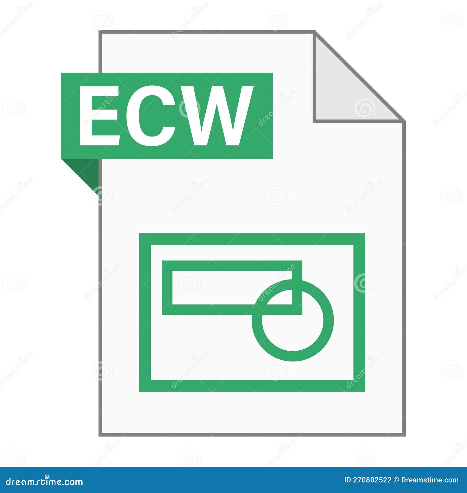 Modern Flat Design of ECW File Icon for Web Stock Vector - Illustration ...