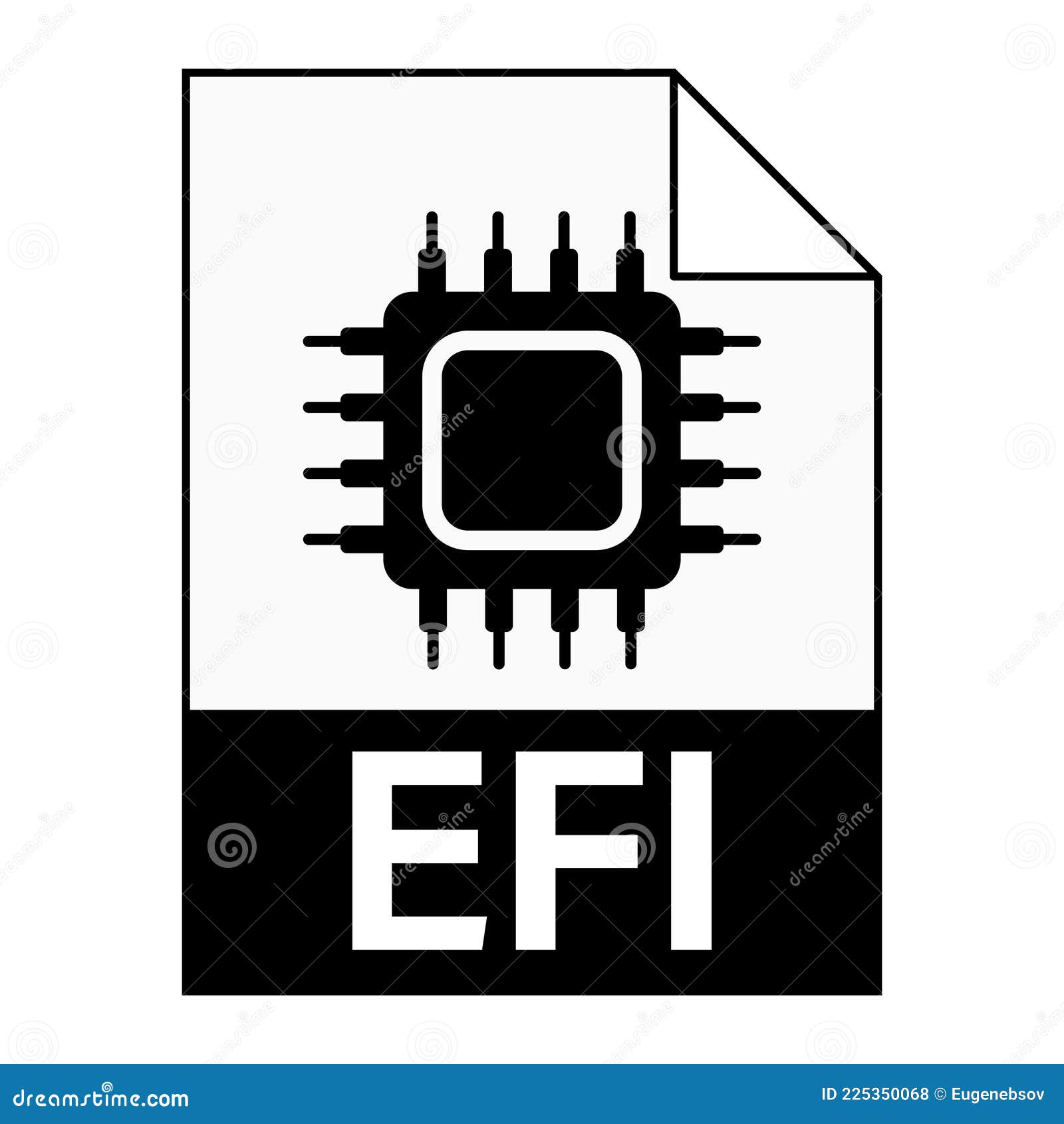Modern Flat Design of EFI File Icon for Web Stock Vector - Illustration ...