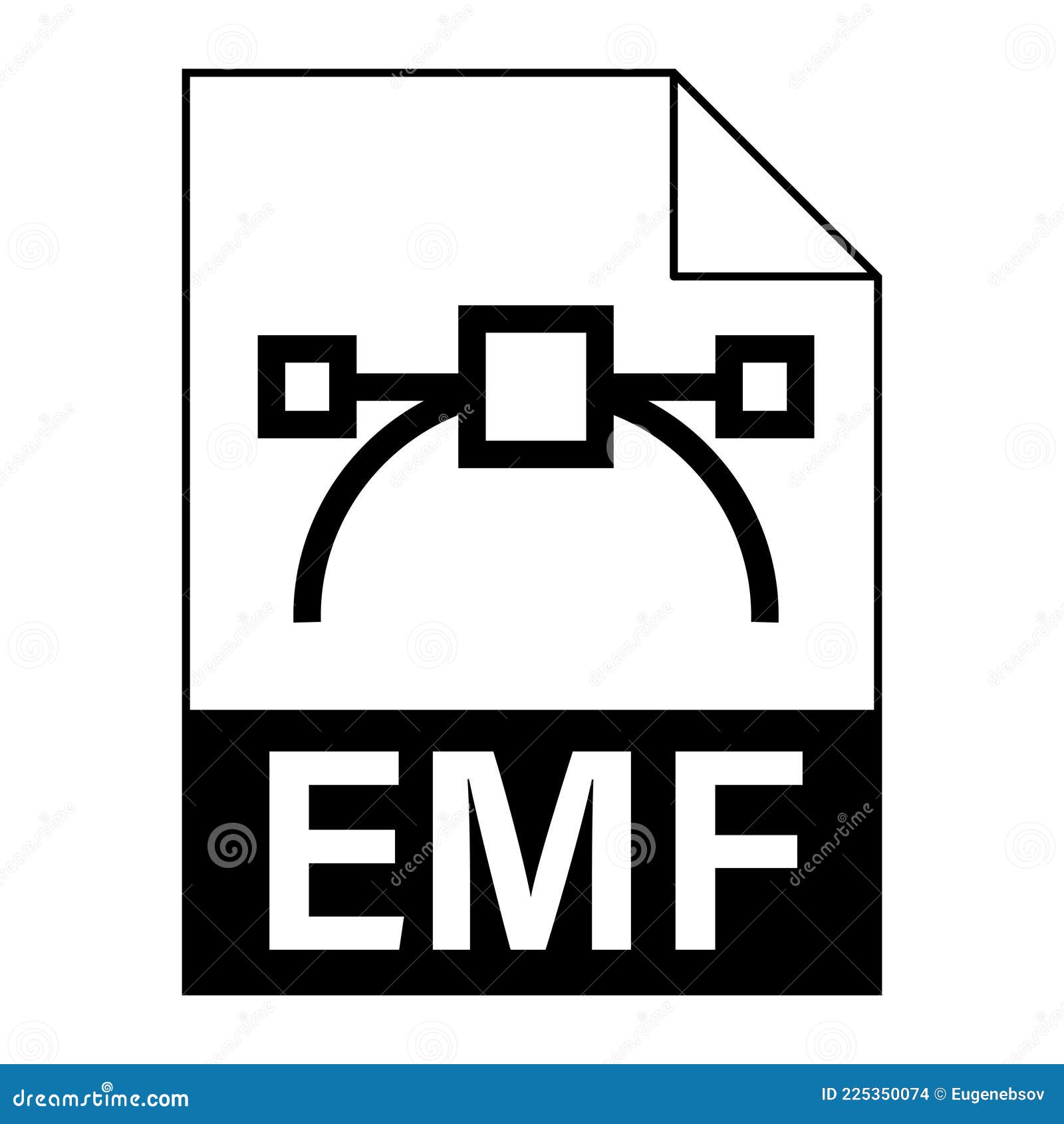 Modern Flat Design of EMF File Icon for Web Stock Vector - Illustration ...