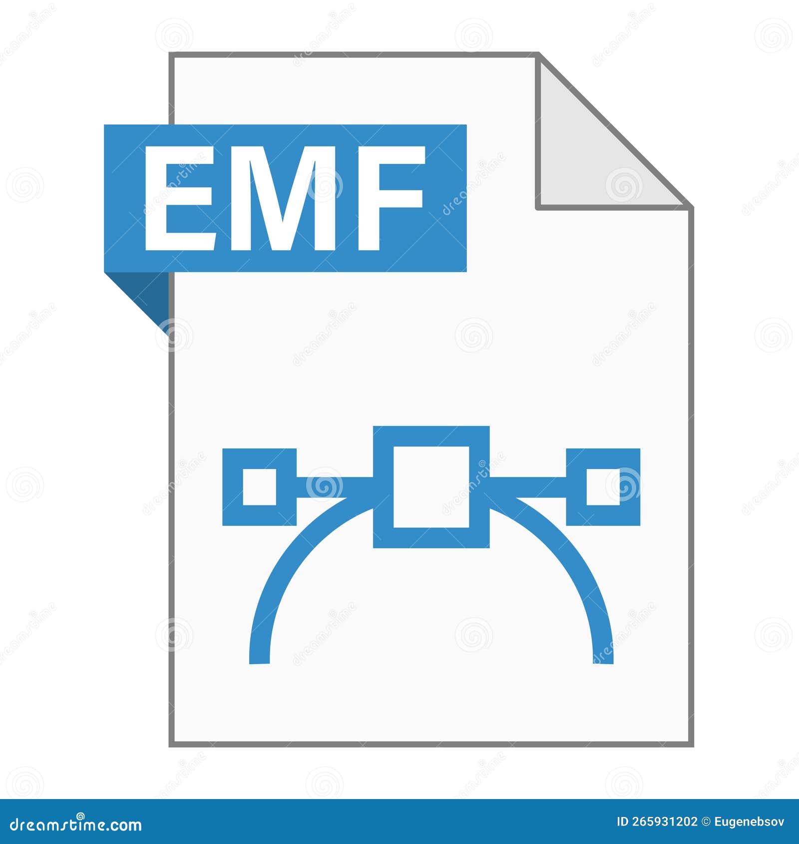 Modern Flat Design of EMF File Icon for Web Stock Vector - Illustration ...