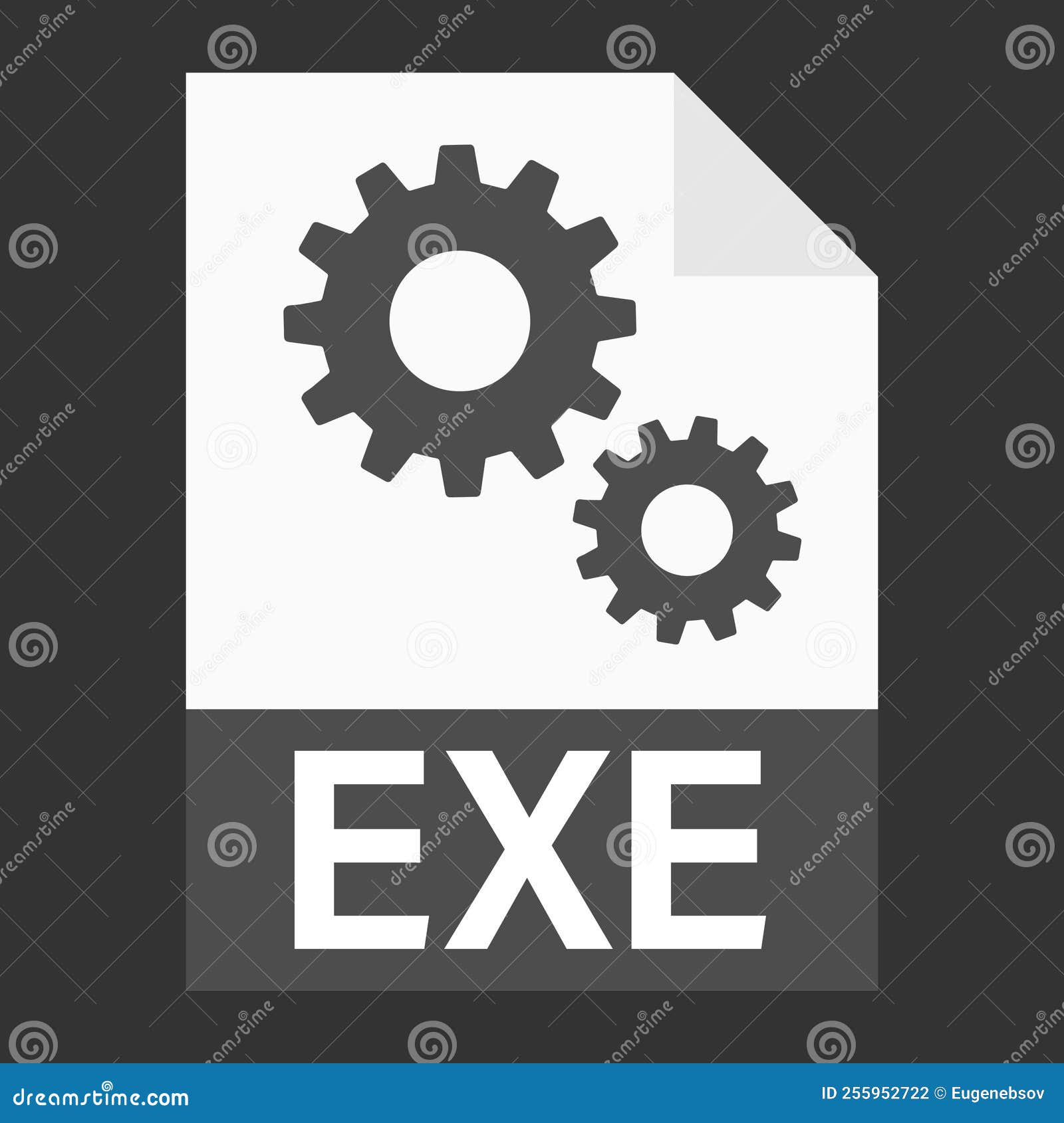 Modern Flat Design of EXE File Icon for Web Stock Vector - Illustration ...