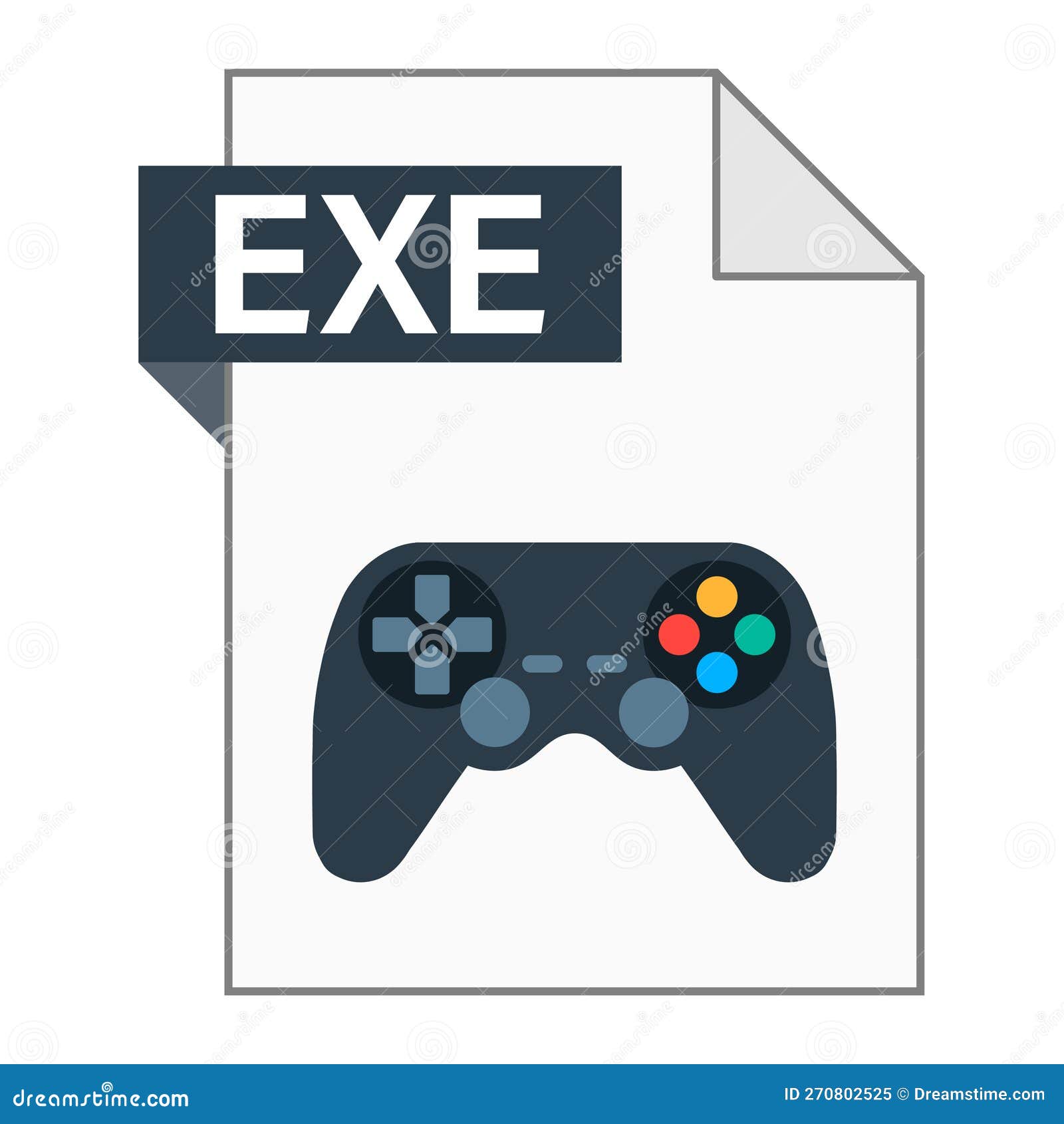 Modern Flat Design of EXE File Icon for Web Stock Vector - Illustration ...