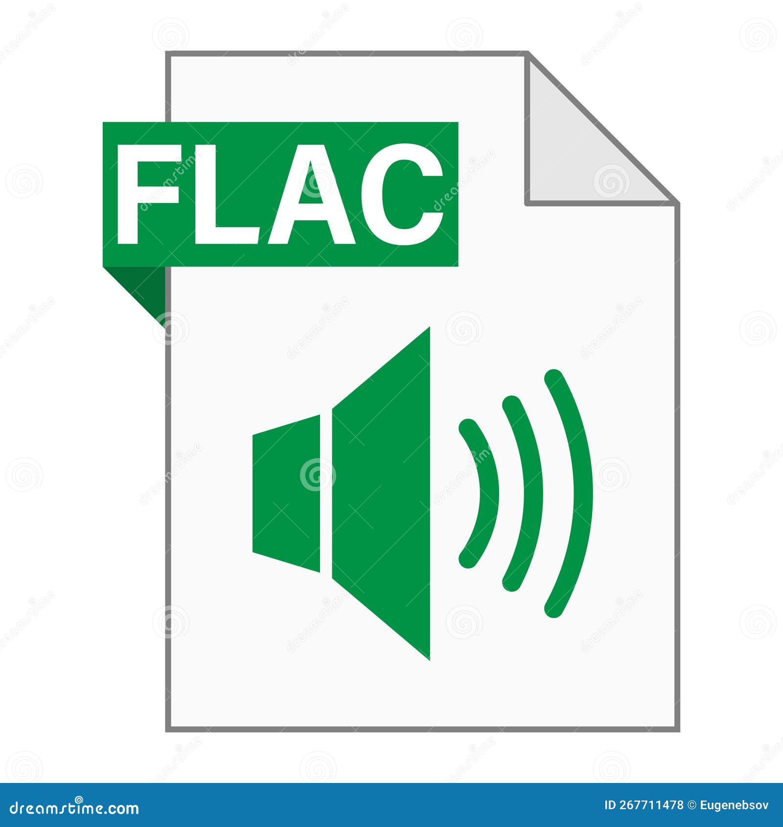 Modern Flat Design of FLAC File Icon for Web Stock Vector ...