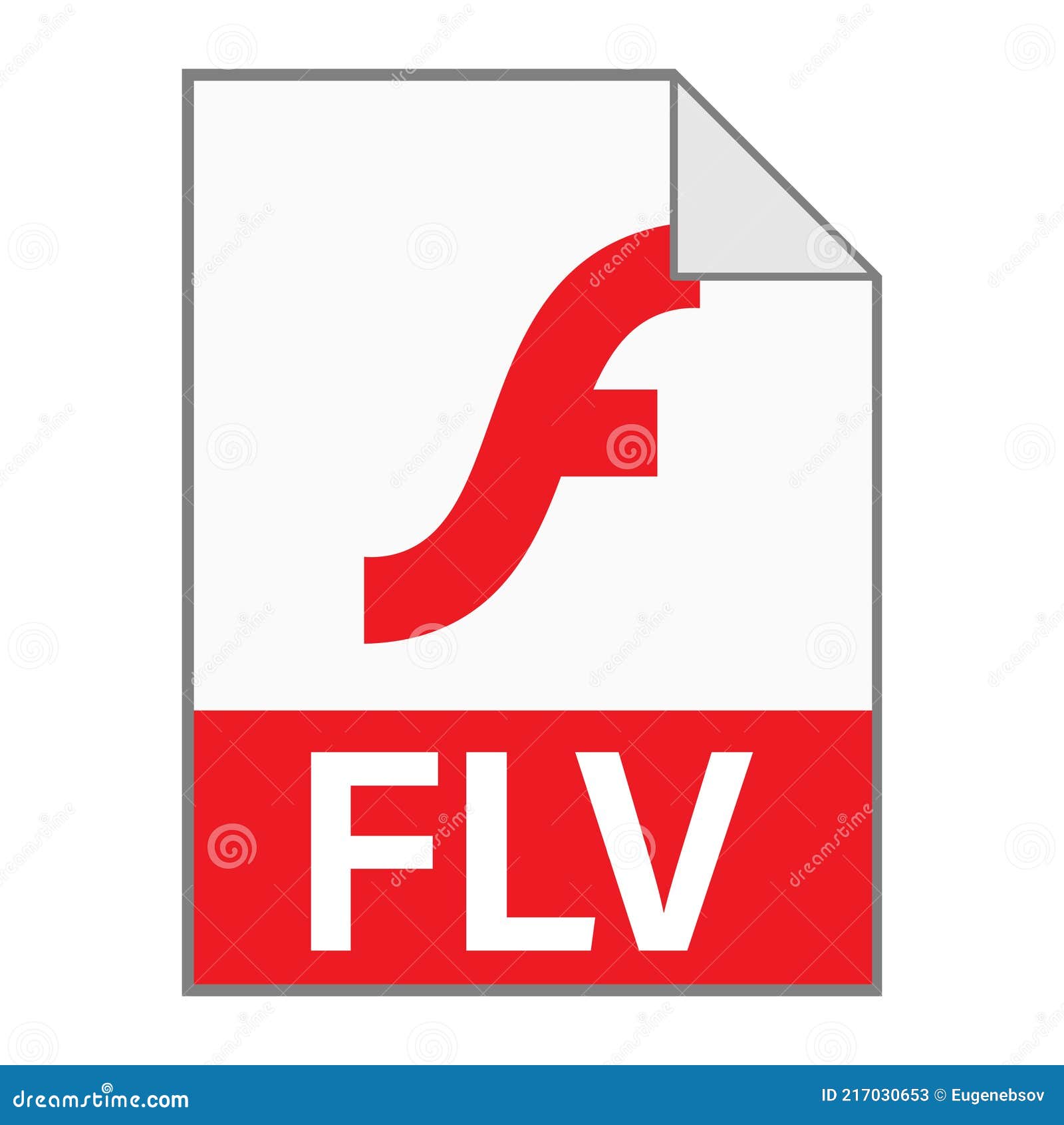 Modern Flat Design of FLV File Icon for Web Stock Vector - Illustration ...