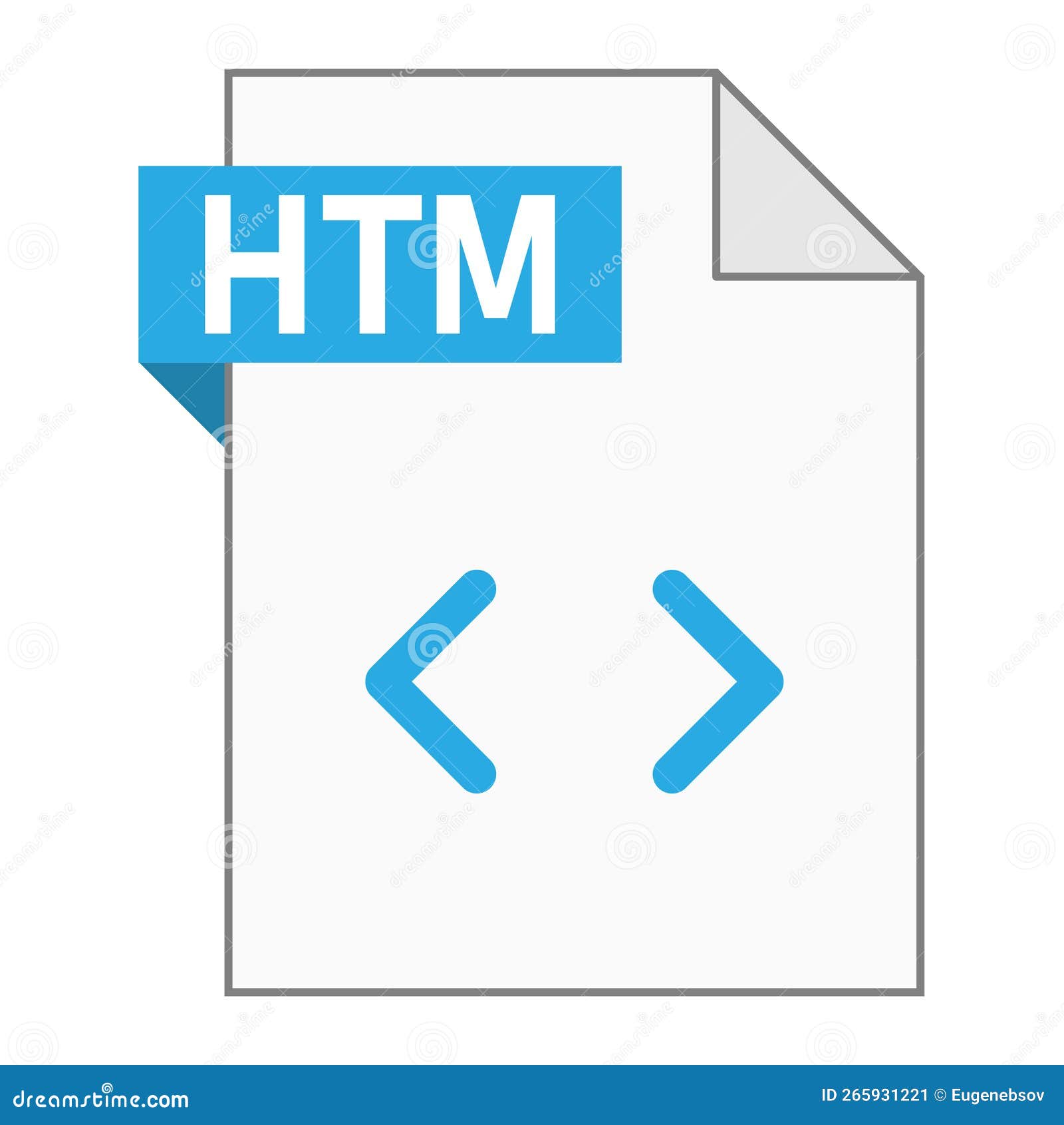 Modern Flat Design of HTM File Icon for Web Stock Vector - Illustration ...