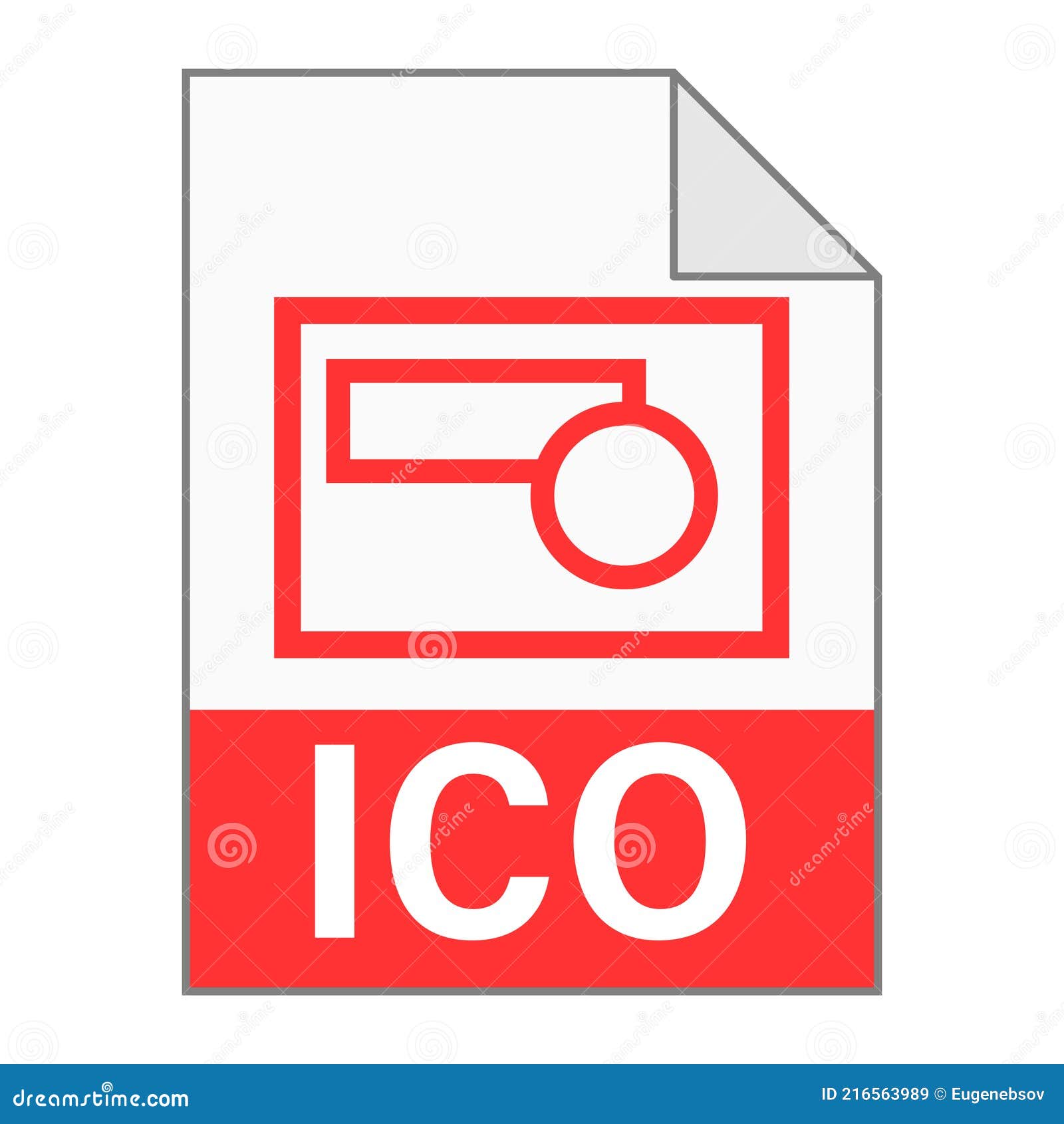 Modern Flat Design of ICO File Icon for Web Stock Vector - Illustration ...