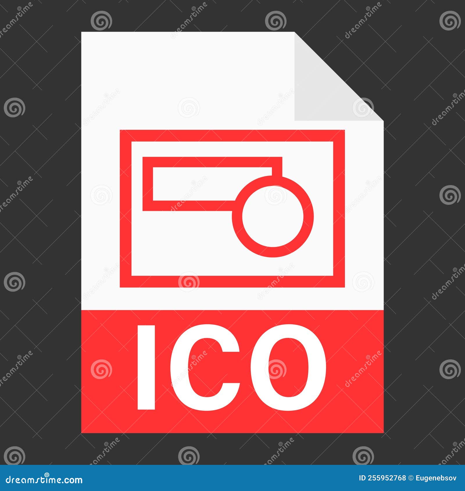 Modern Flat Design of ICO File Icon for Web Stock Vector - Illustration ...