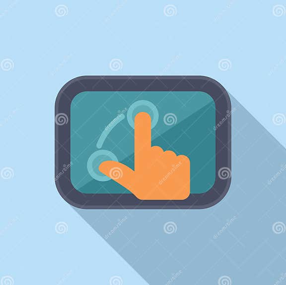 Vector Illustration of a Hand Pressing a Button on a Digital ...