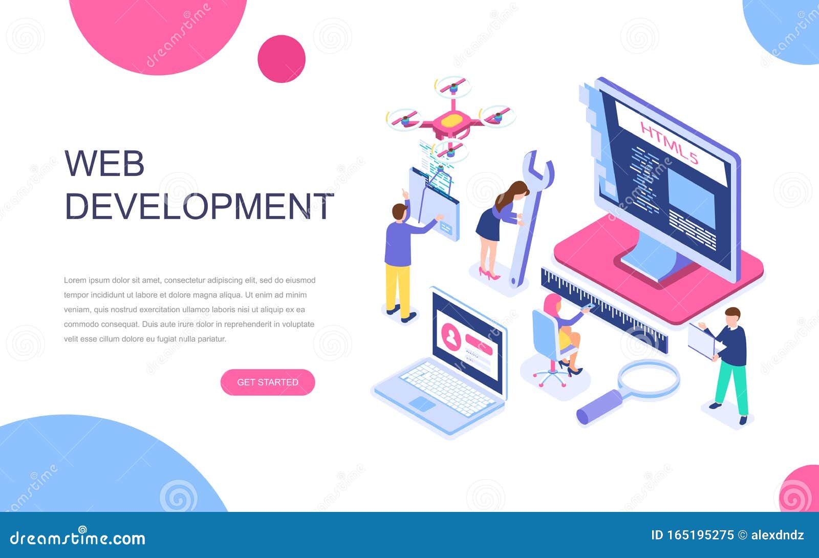 Modern Flat Design Isometric Concept of Web Development for Banner and ... Modern Flat Design Isometric Concept of Web Development for Banner and ...