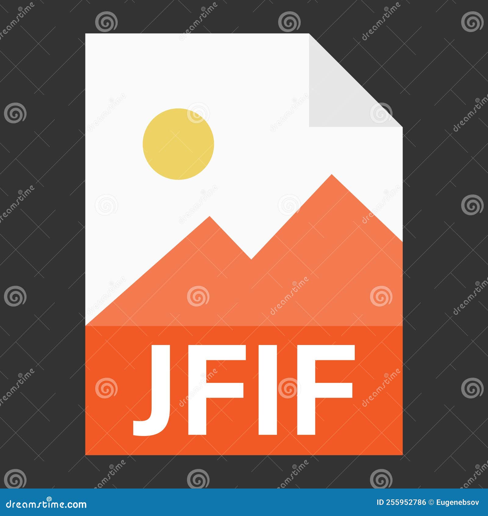 Modern Flat Design of JFIF File Icon for Web Stock Vector ...