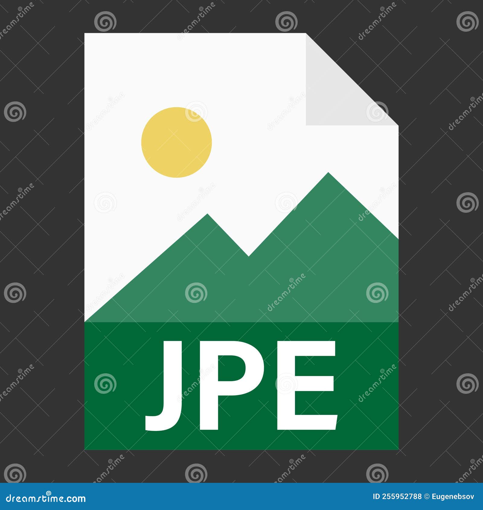 Modern Flat Design of JPE File Icon for Web Stock Vector - Illustration ...