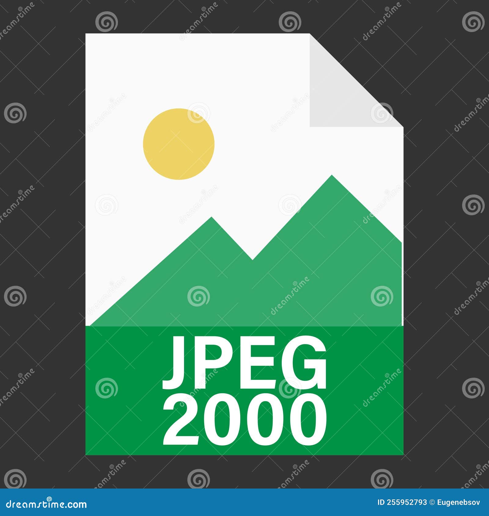 Modern Flat Design of JPEG 2000 File Icon for Web Stock Vector ...
