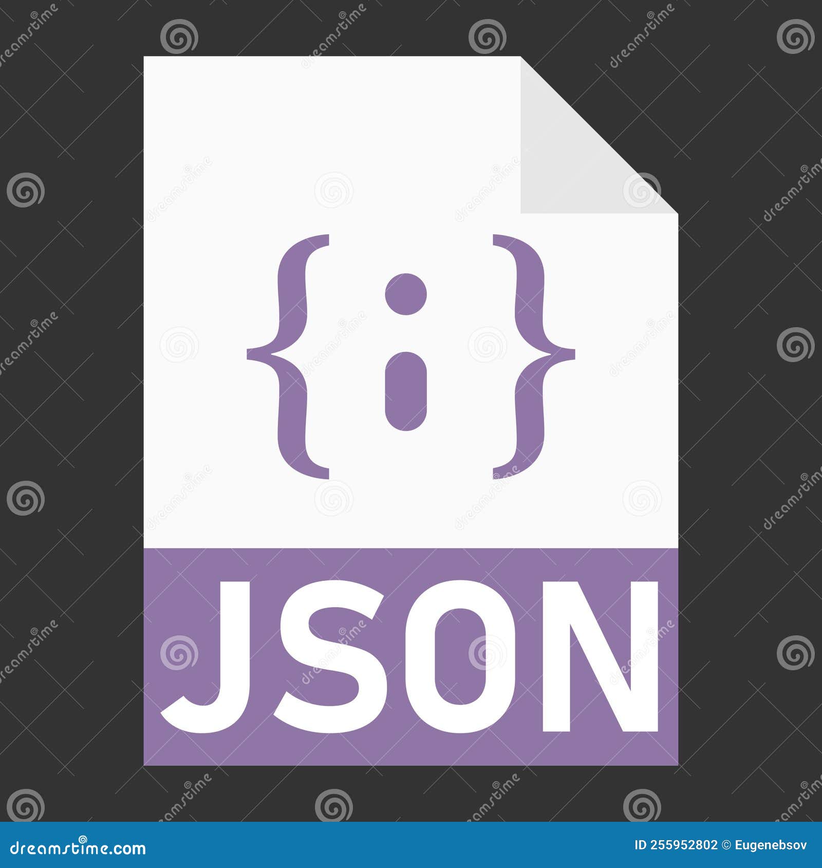 Modern Flat Design of JSON File Icon for Web Stock Vector ... Modern Flat Design of JSON File Icon for Web Stock Vector ...