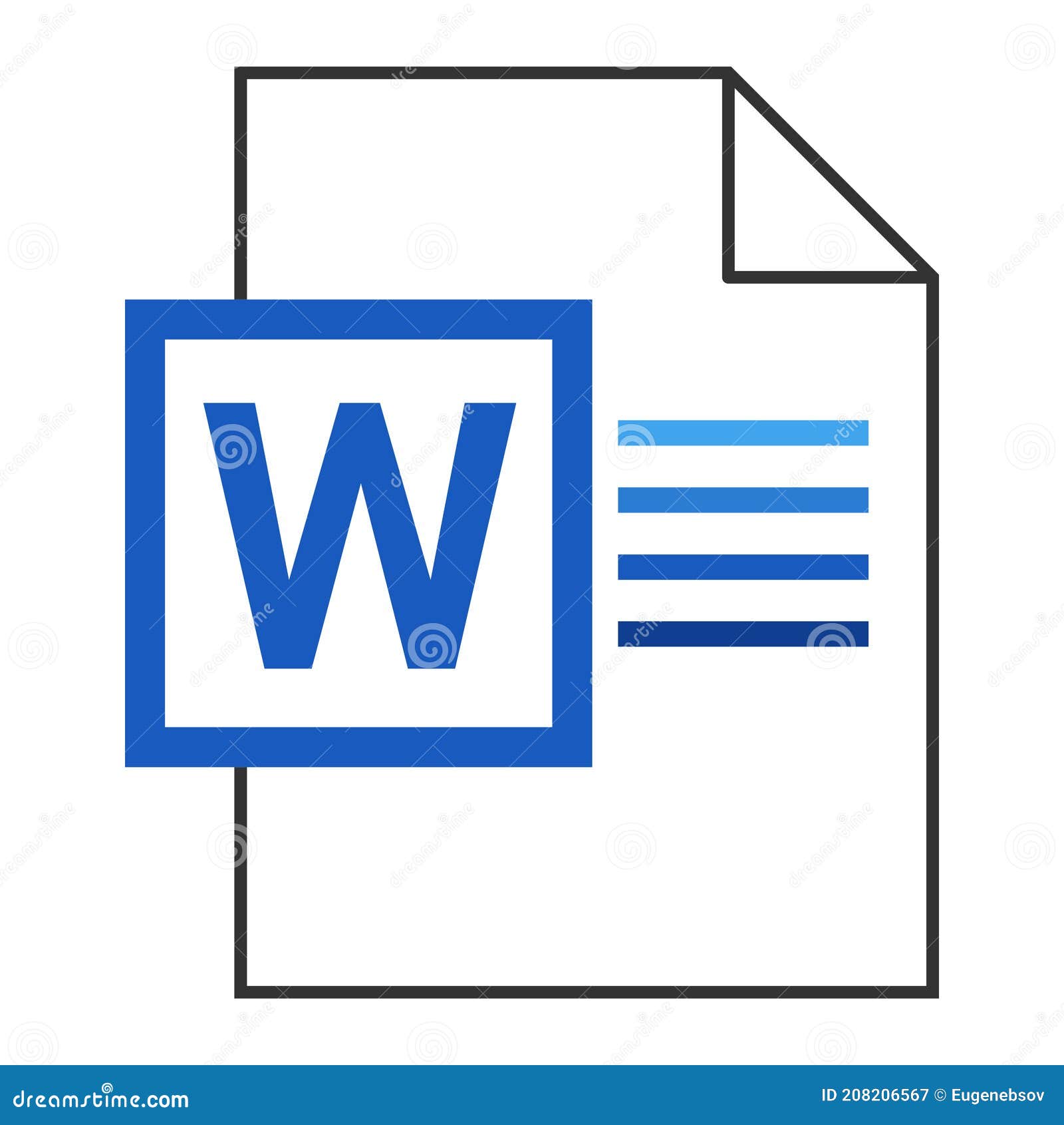 Modern Flat Design of Logo DOC File Icon Editorial Photography ...