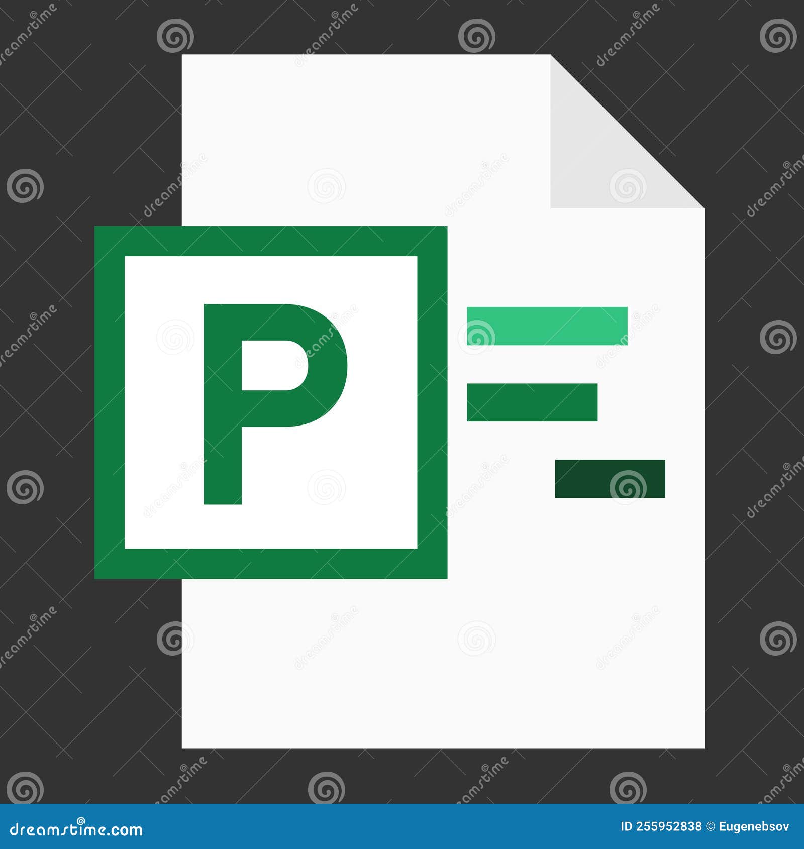 Modern Flat Design of Logo MPP Project Document File Icon Stock Vector ...
